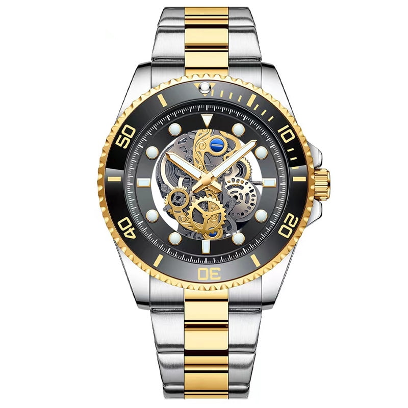 Men's Luxury Hollow Skeleton Watch Retro Gorgeous Gear Carving Design ...