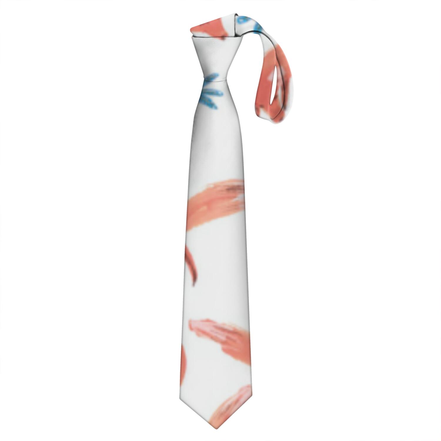 Men's Luxury Satin Necktie with Cute Fox & Tree Night Sky Design ...