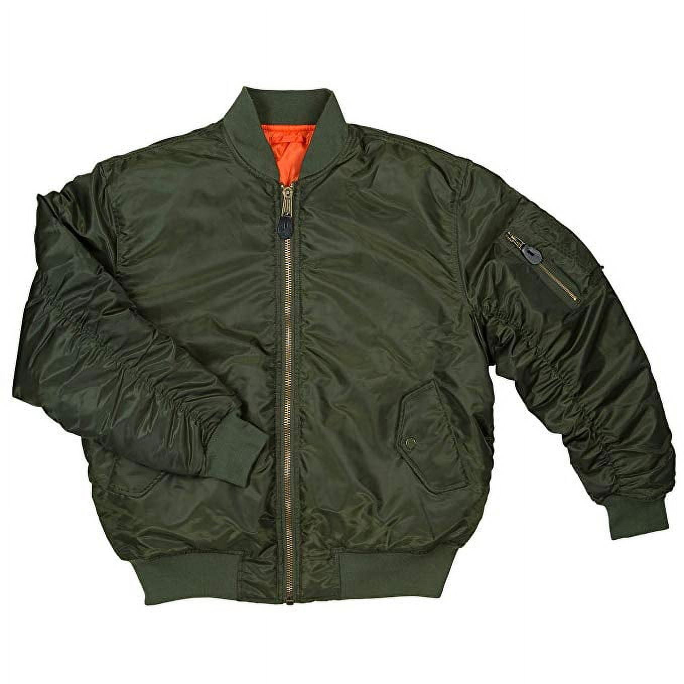 Men's MA-1 Flight Bomber Pilot Jacket-MA1-Olv-XXXL - Walmart.com