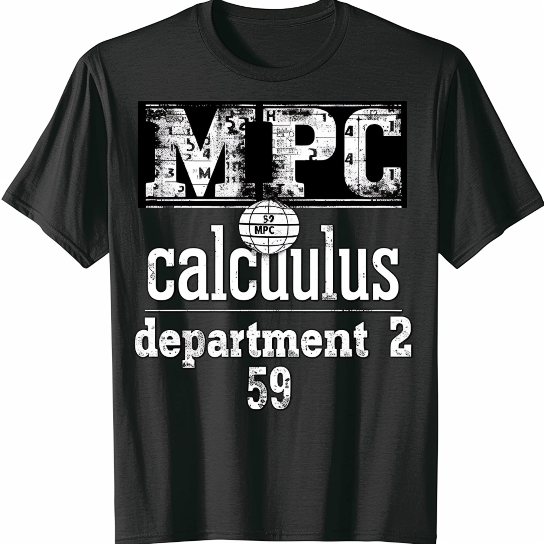 Men's MPC M Calculus Department T Shirt Athletic Style Math Design with ...