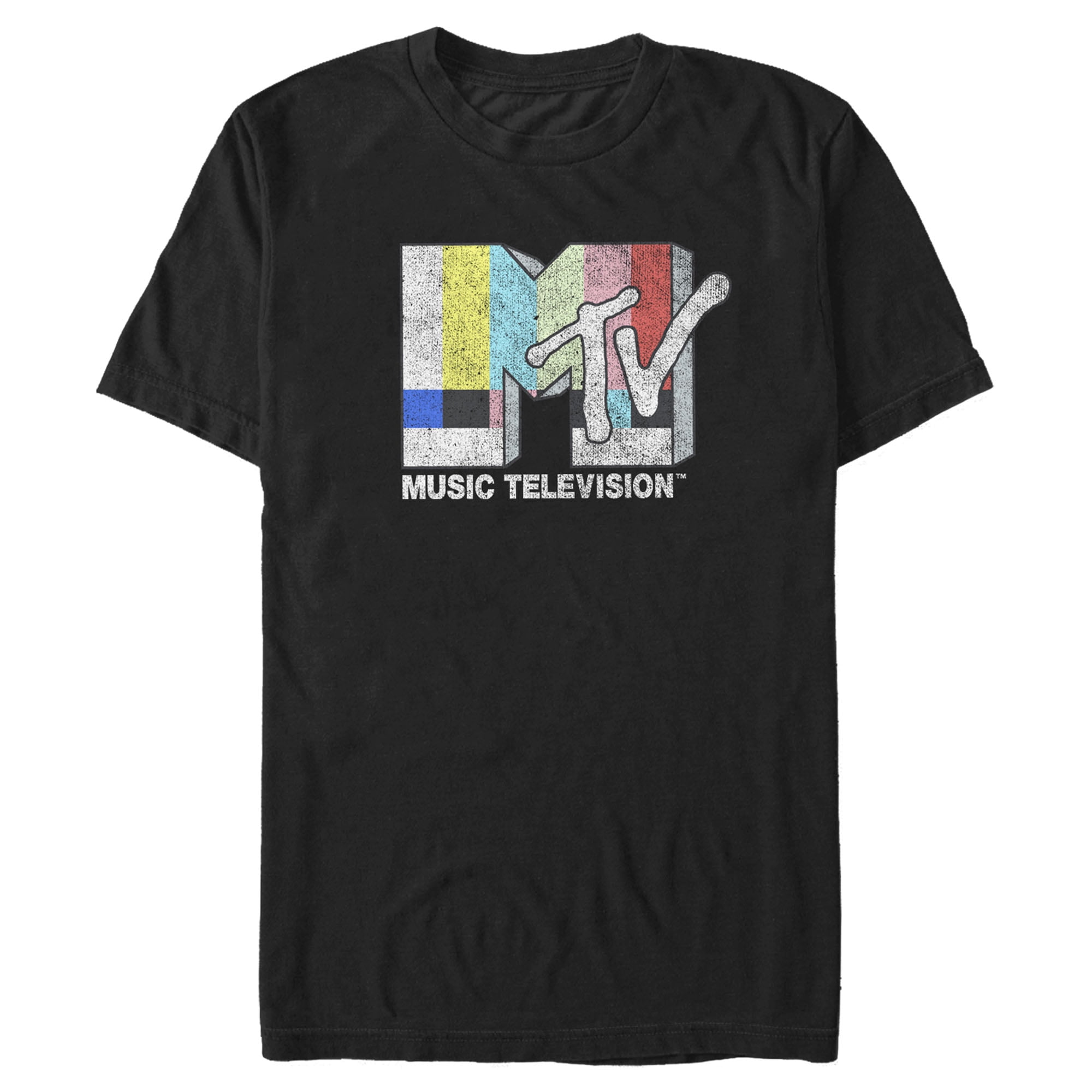 Men's MTV Color Bars Logo Graphic Tee Black 3X Large - Walmart.com