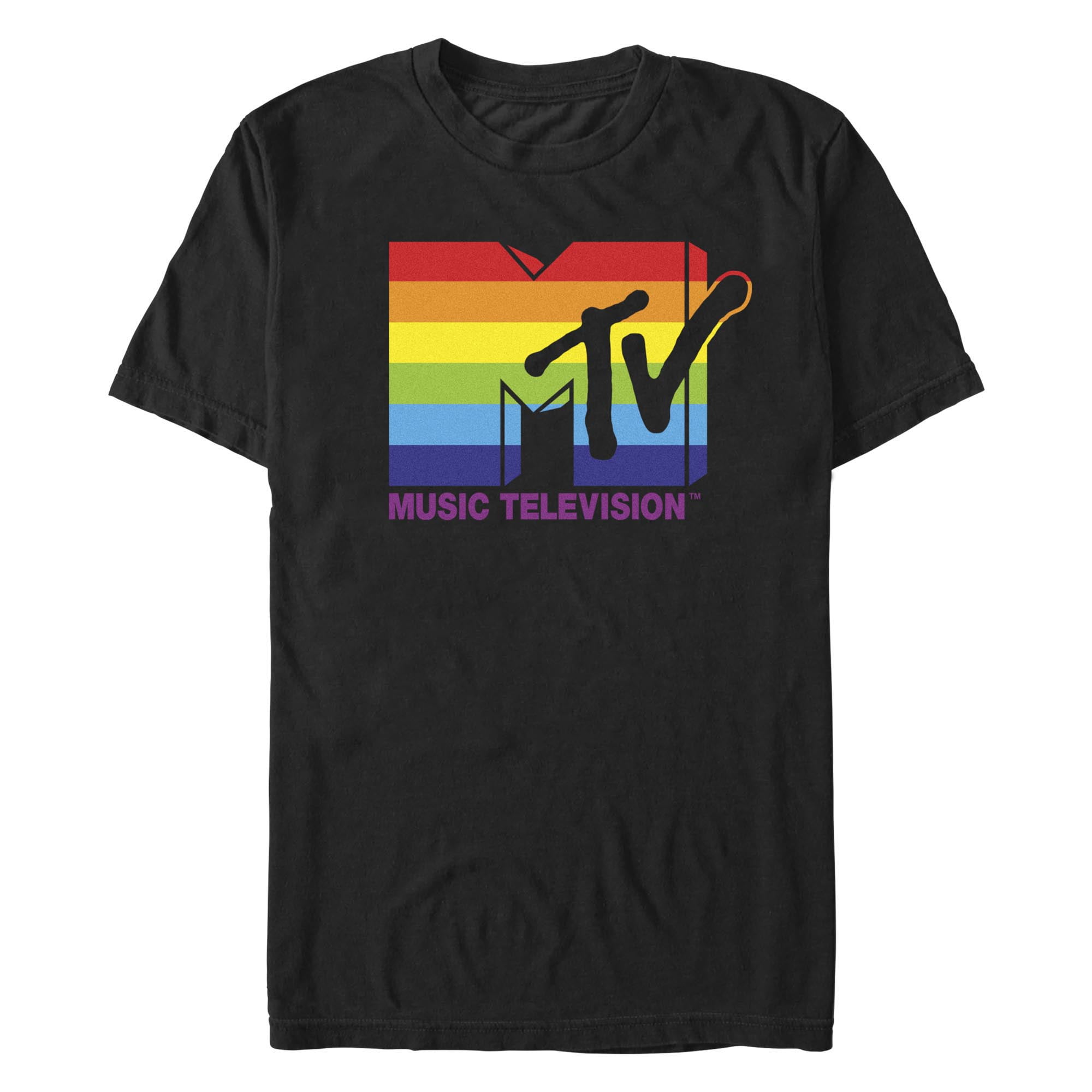 Men's MTV Horizontal Rainbow Logo Graphic T-Shirt - Walmart.com