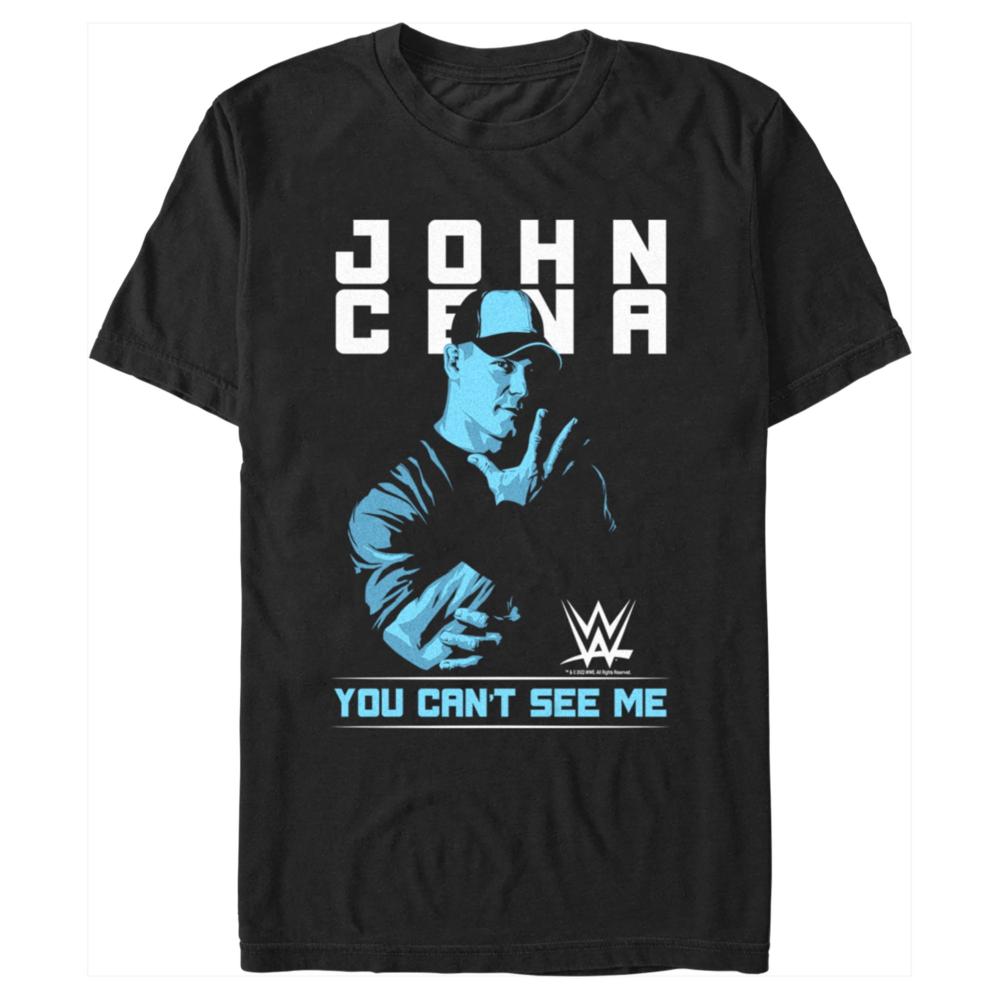 WWE Men's John Cena 'You Can't See Me' Blue Graphic Tee, Official ...