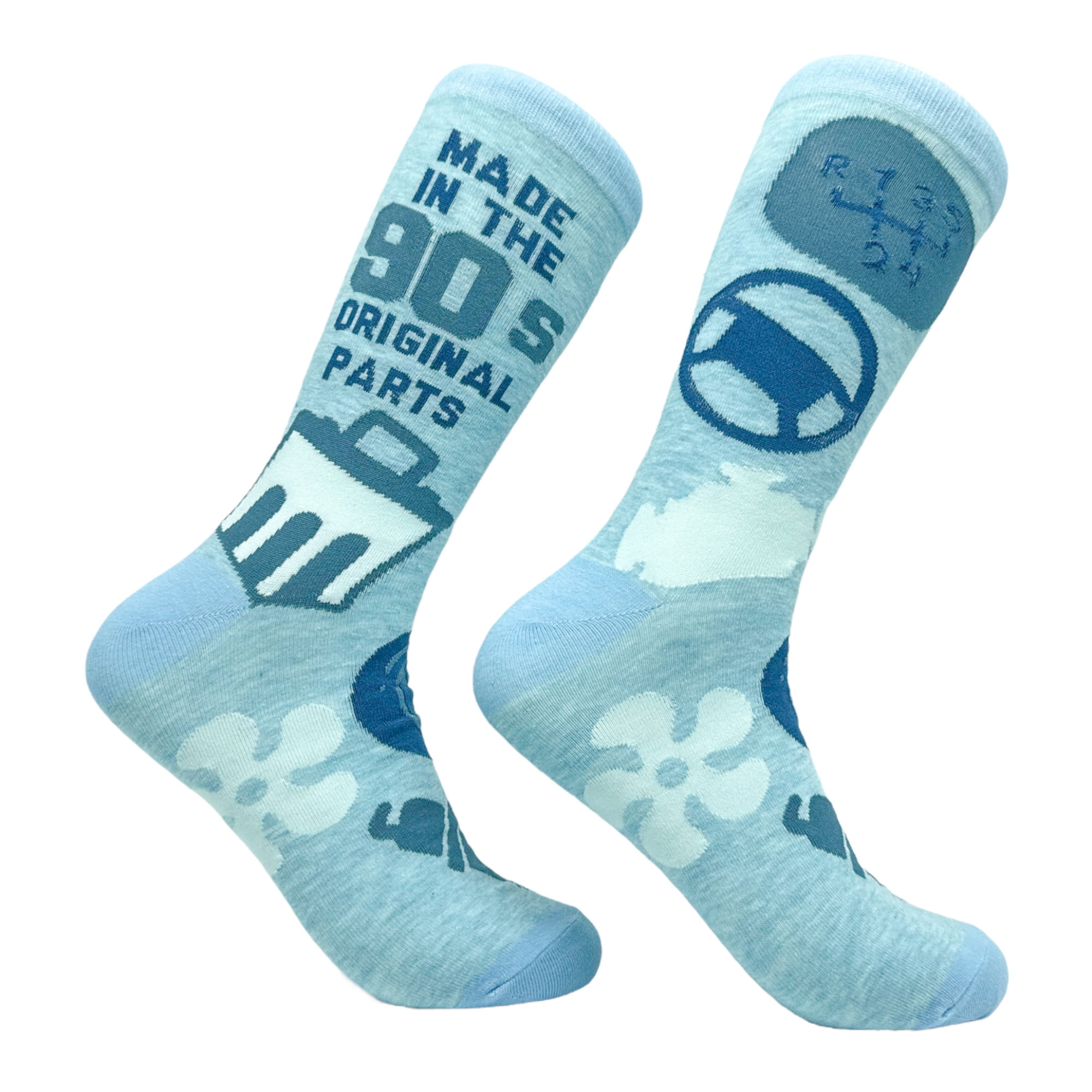 Men's Made In The 90s Socks Funny Car Parts Mechanic Footwear - Walmart.com
