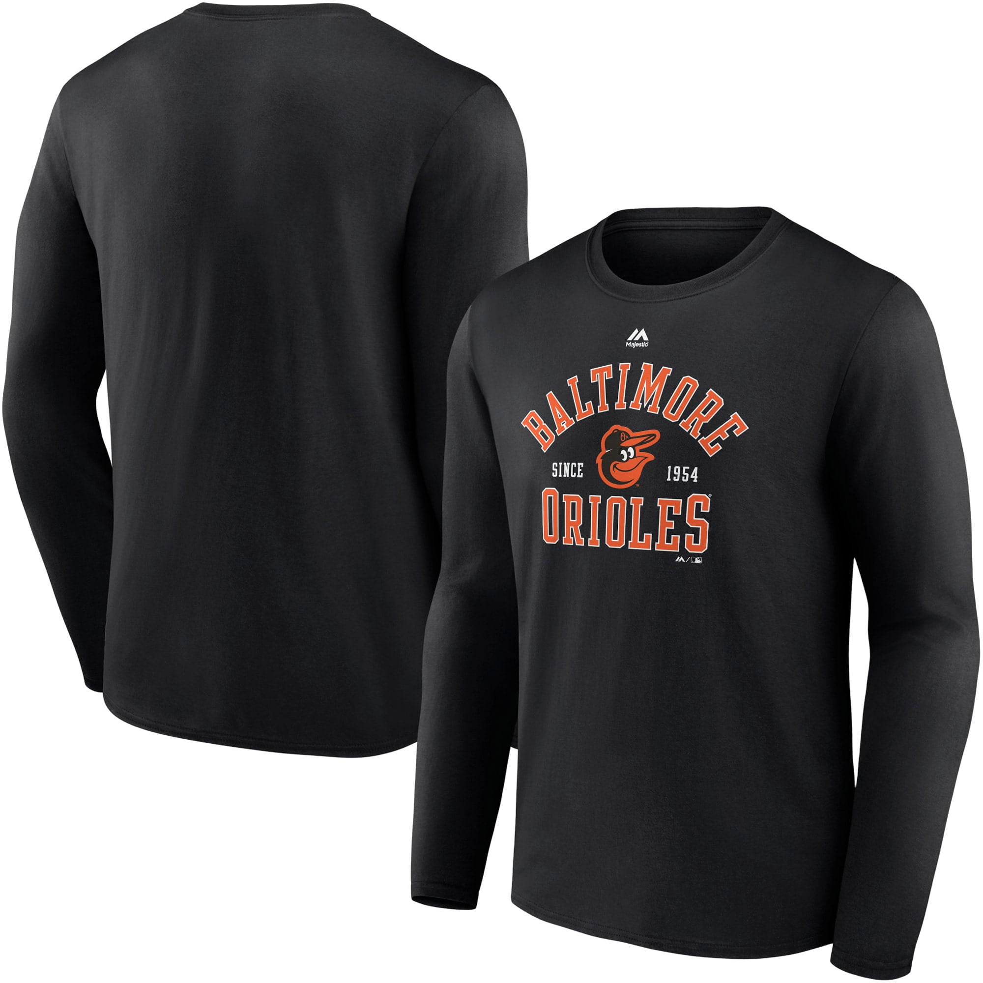 Men's Majestic Black Baltimore Orioles High Praise Long Sleeve T-Shirt ...