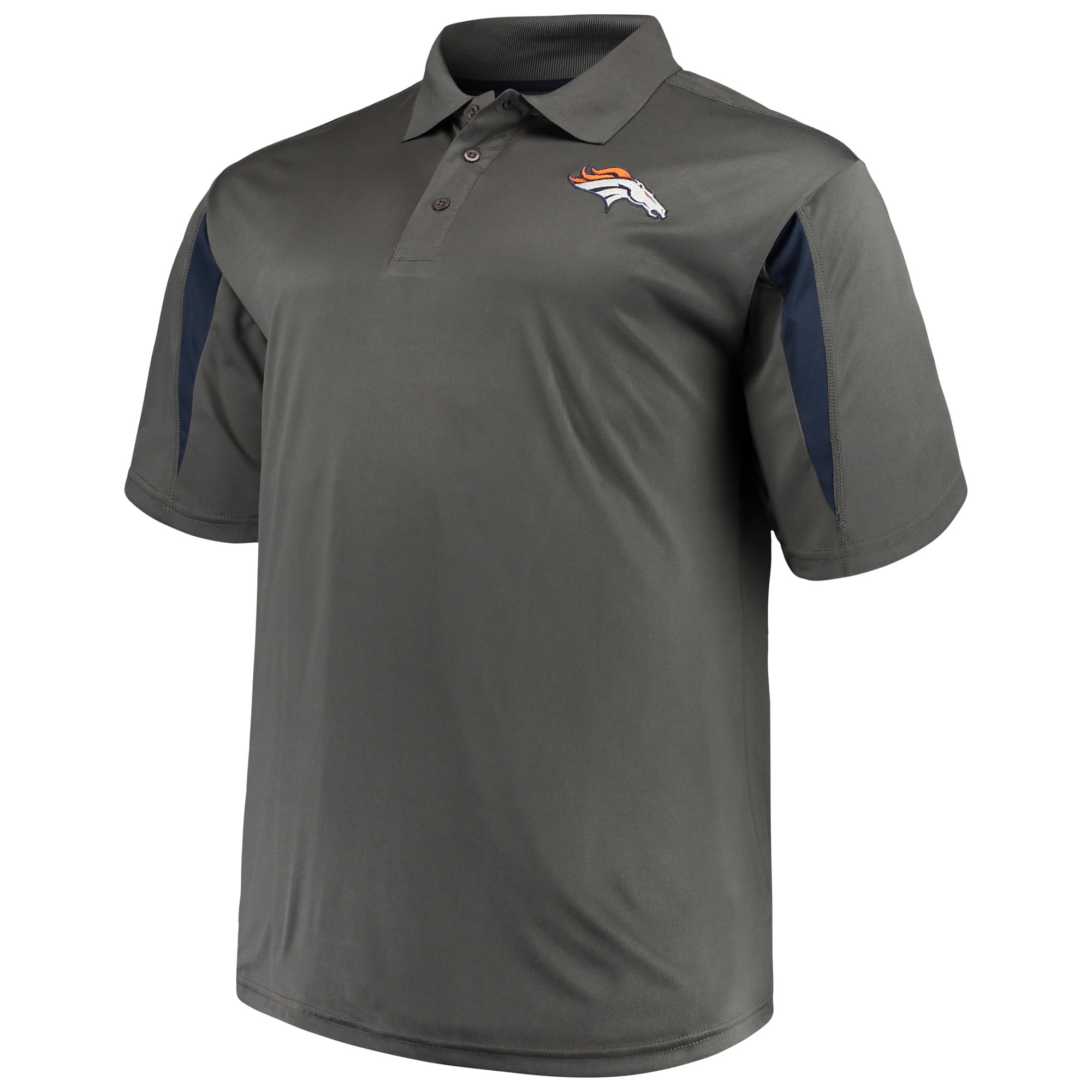 Men's Majestic Charcoal Denver Broncos Big & Tall Pieced Polo - Walmart.com