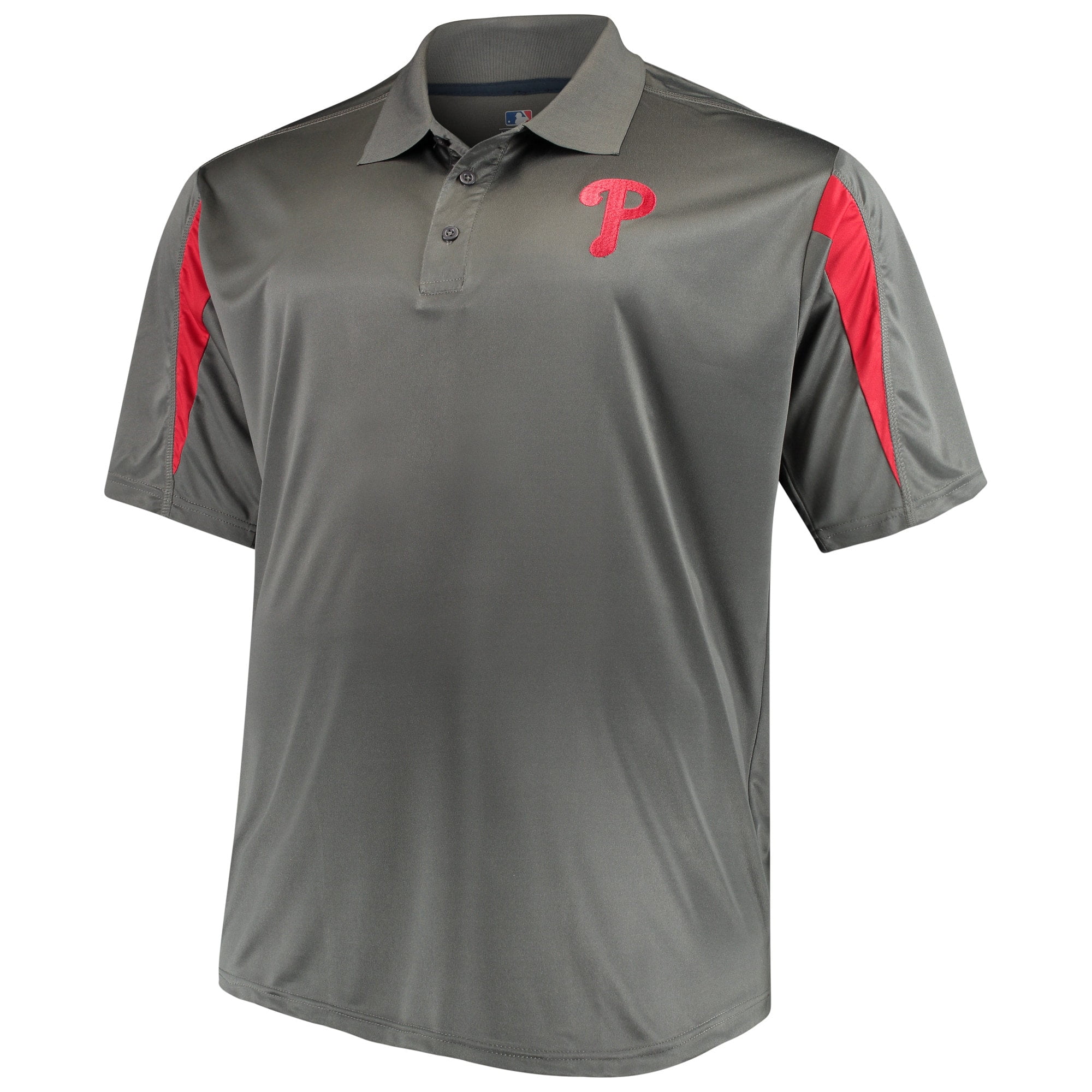 Men's Majestic Charcoal/Red Philadelphia Phillies Contract Polo ...