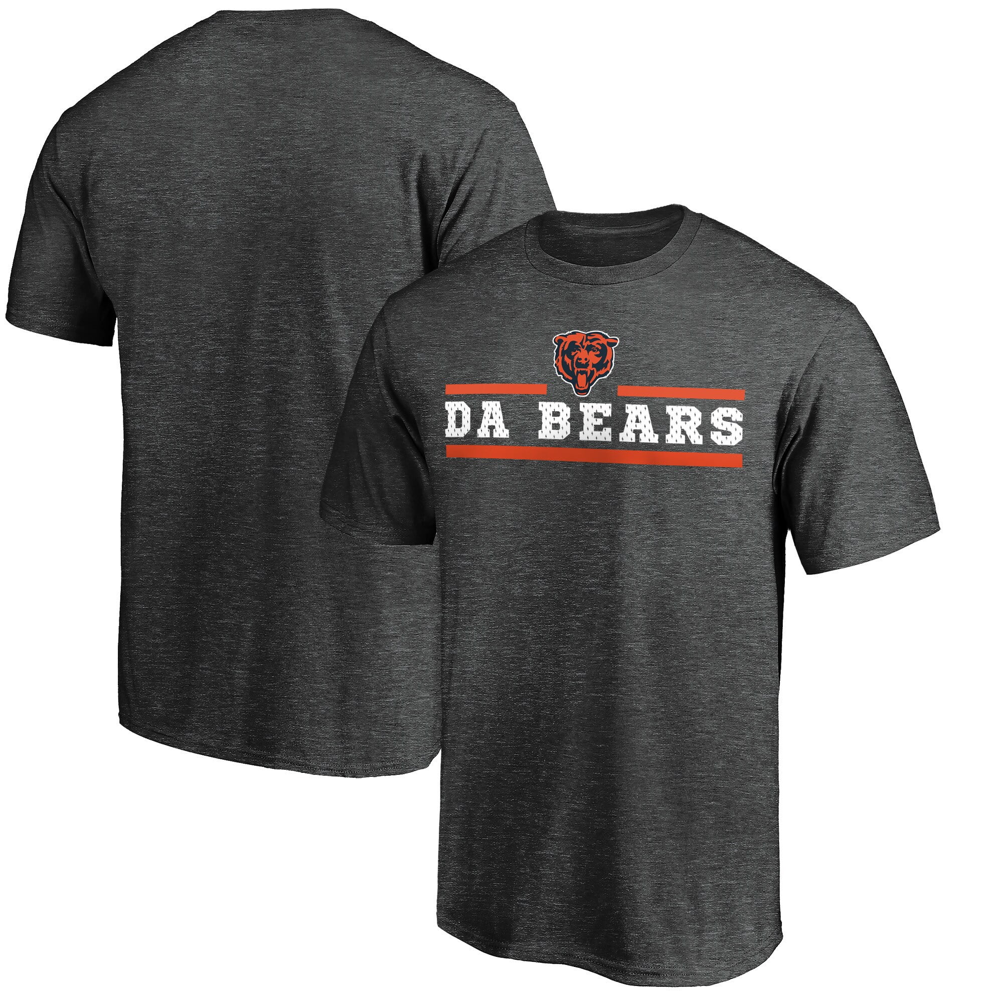 Men's Majestic Heathered Charcoal Chicago Bears Showtime Let's Go T ...