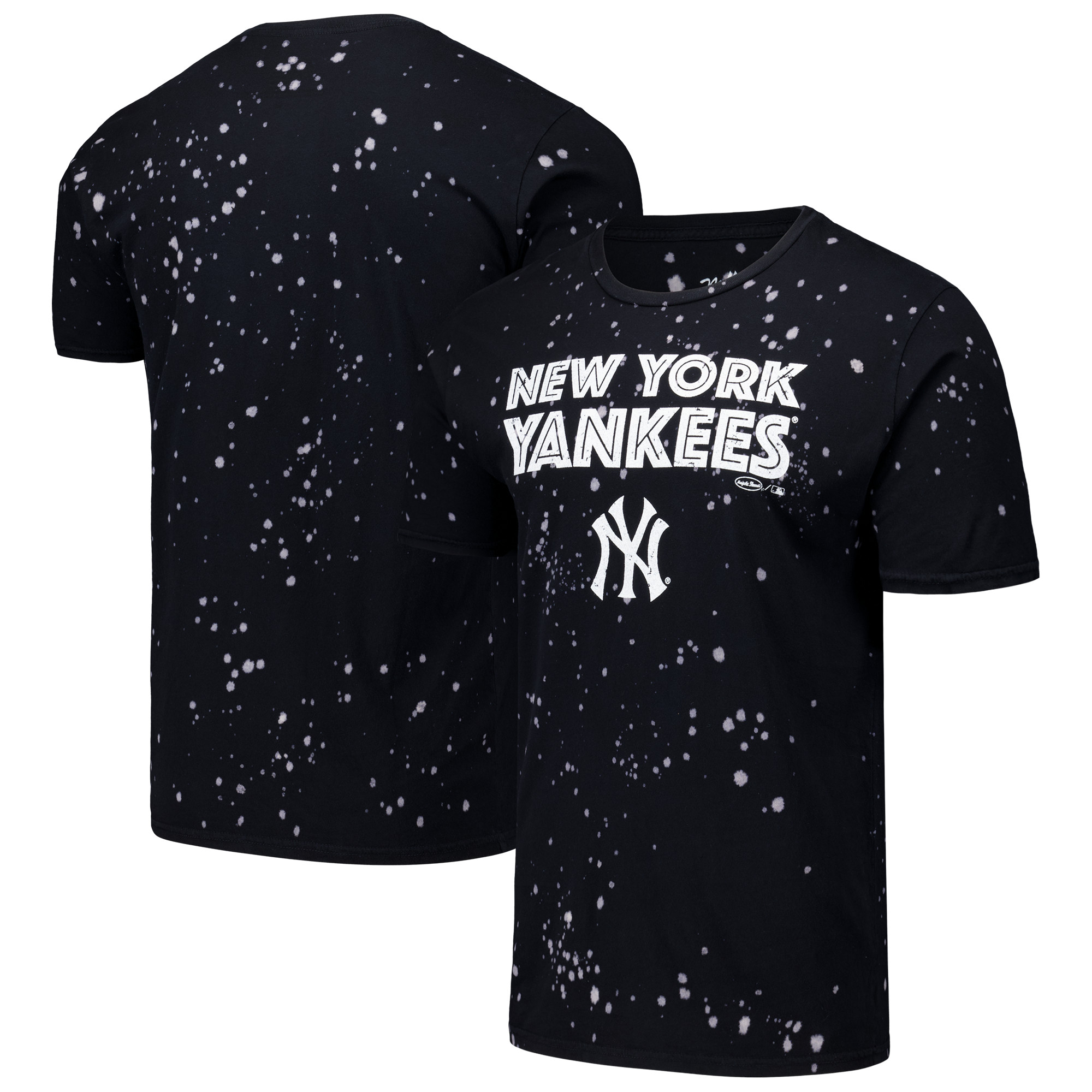 Men's Majestic Threads Black/White New York Yankees Splatter T-Shirt ...