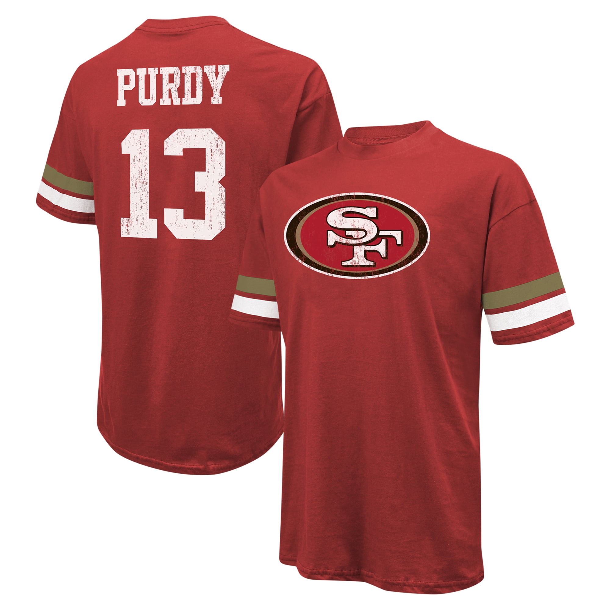 Men's Majestic Threads Brock Purdy Scarlet San Francisco 49ers Name ...