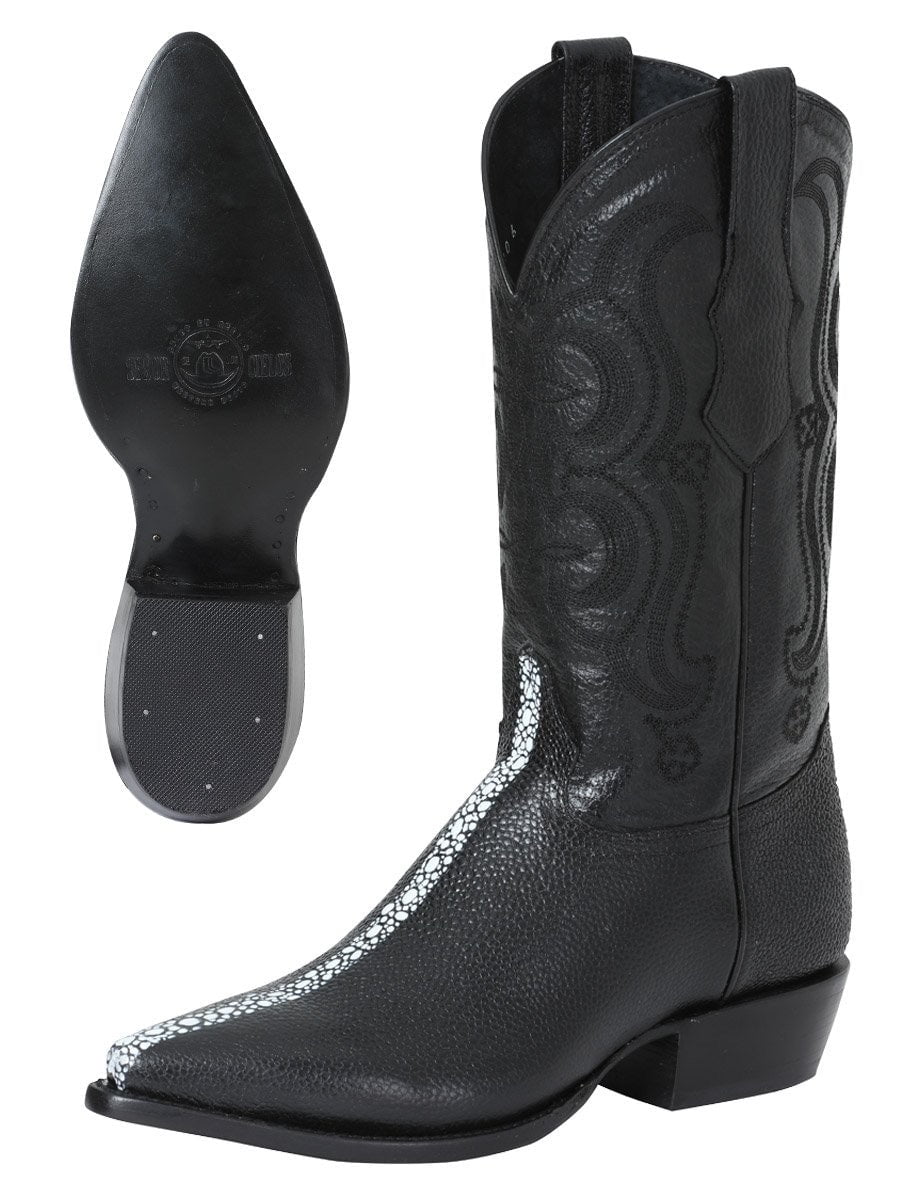 Men's Mantarraya Cowboy Boots 'Señor De Los Cielos' Black Color 41528 ...