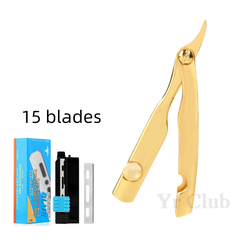 Men's Manual Folding Razor Dual Purpose Blade Shaver Zinc Alloy Beard ...