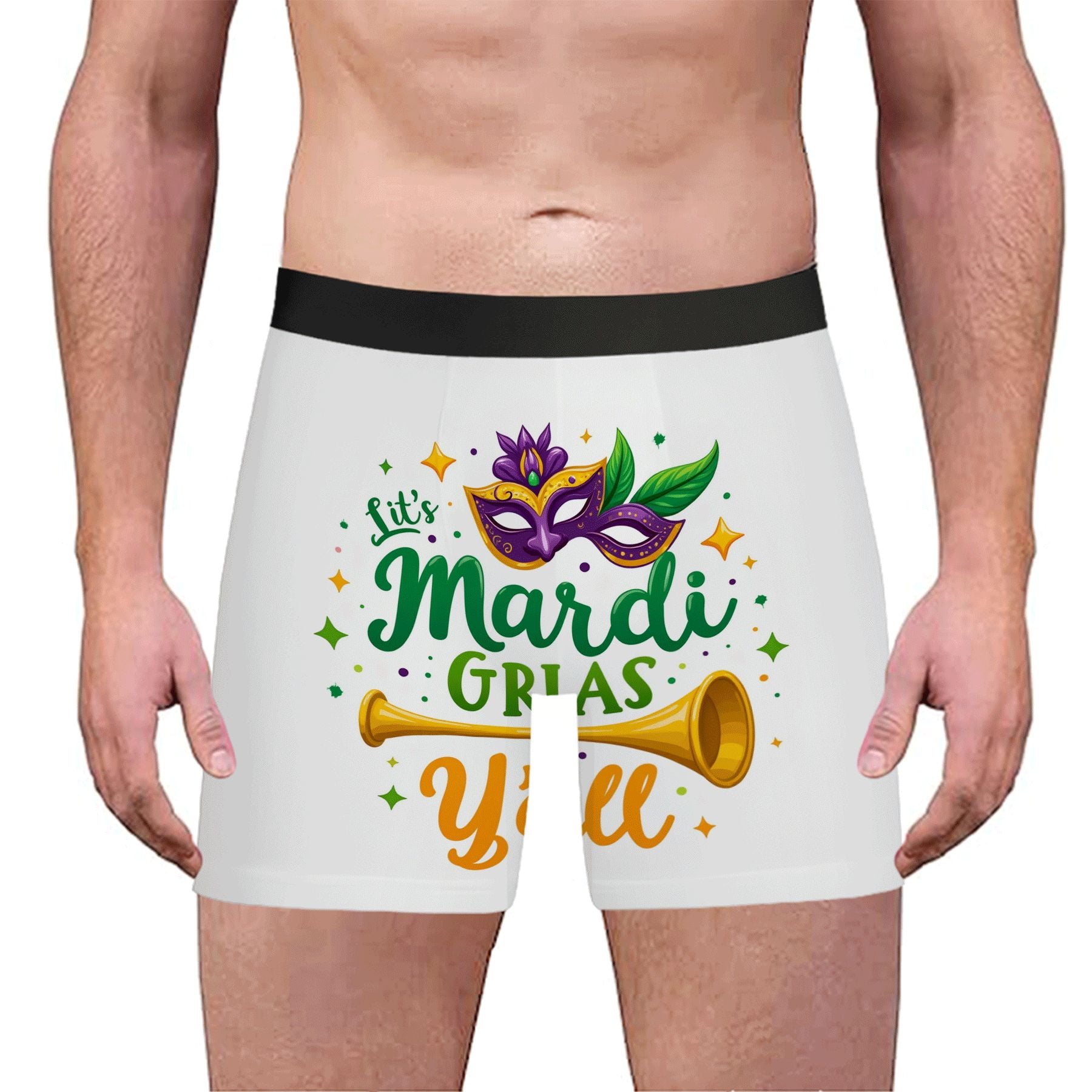 Men's Mardi Gras Boxer Briefs - Festive ' It's Mardi Gras Y ' all ...