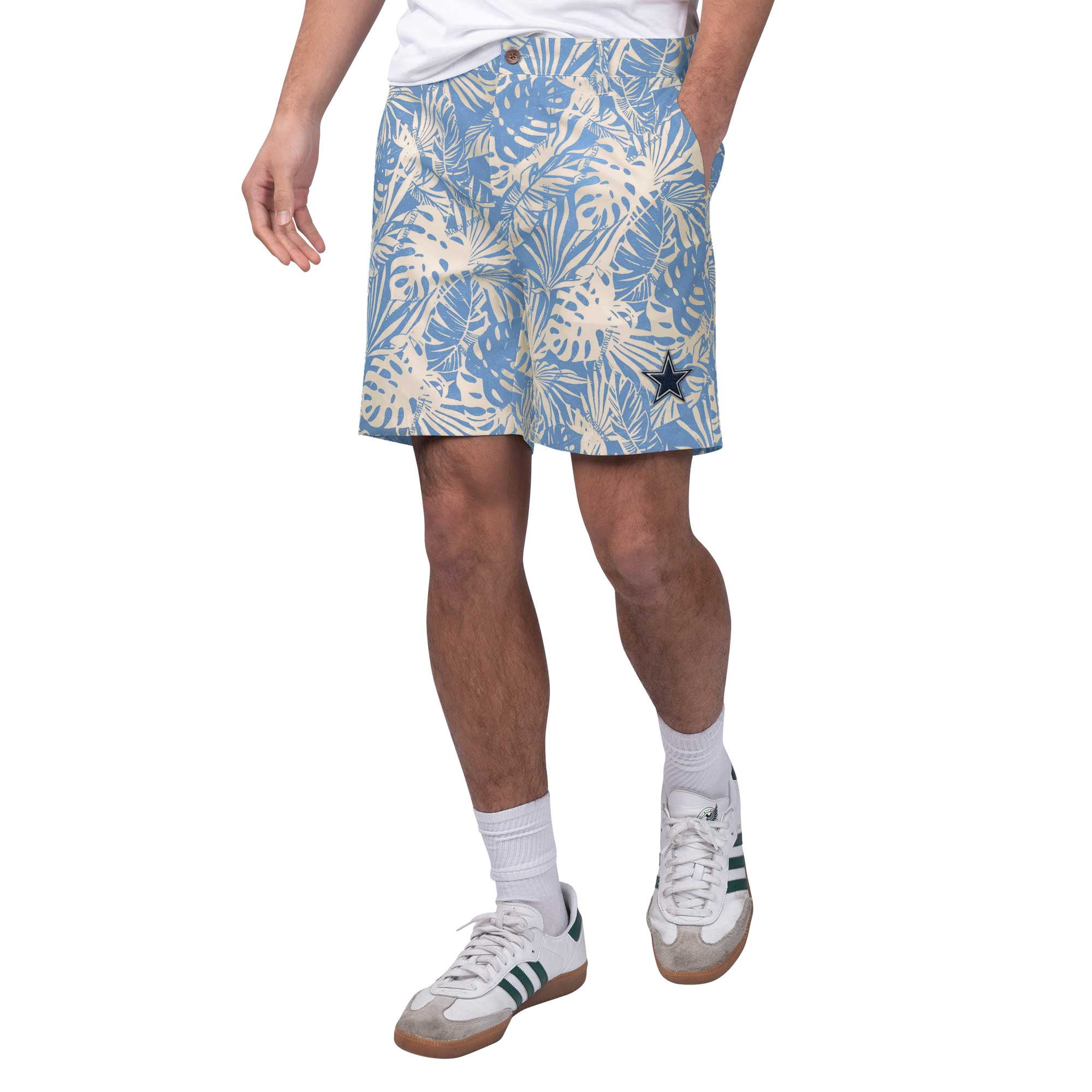 Men's Margaritaville Blue Dallas Cowboys Sand Washed Monstera Party ...