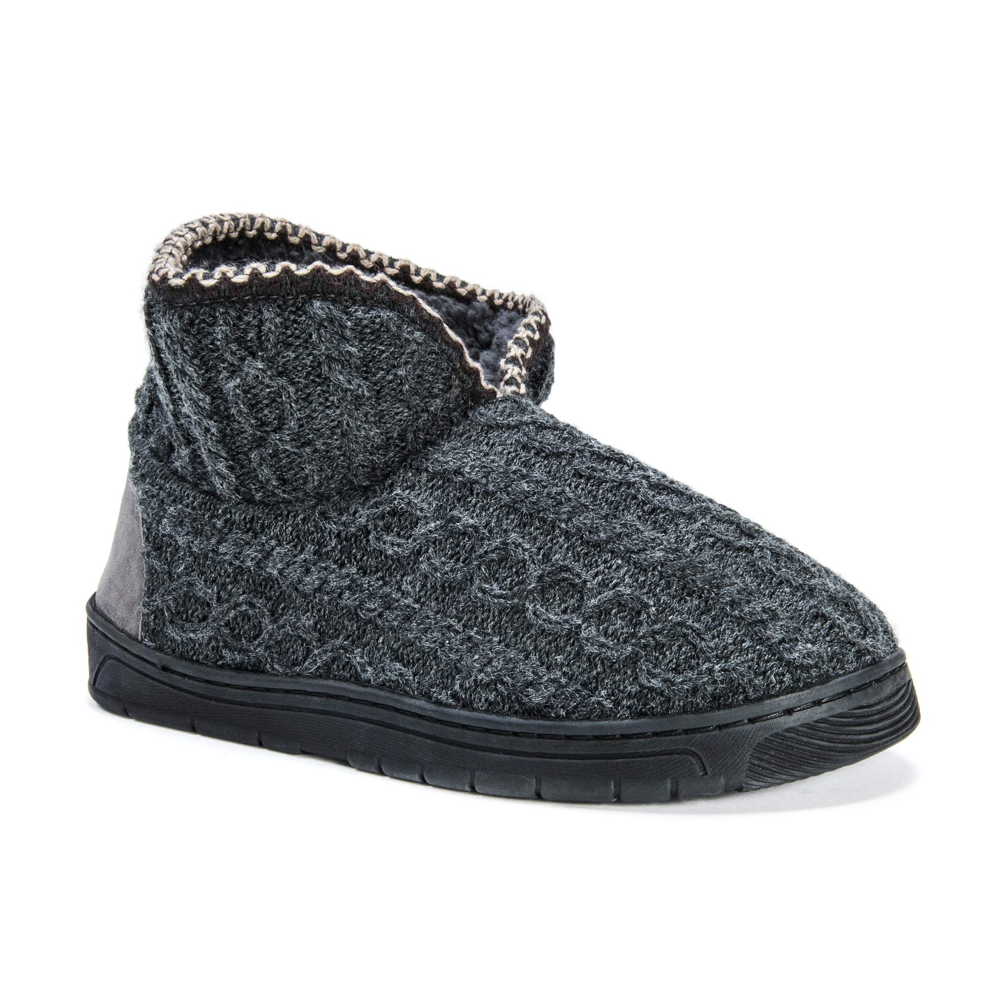 Men's Mark Slippers Grey Acrylic M (10-11) - Walmart.com