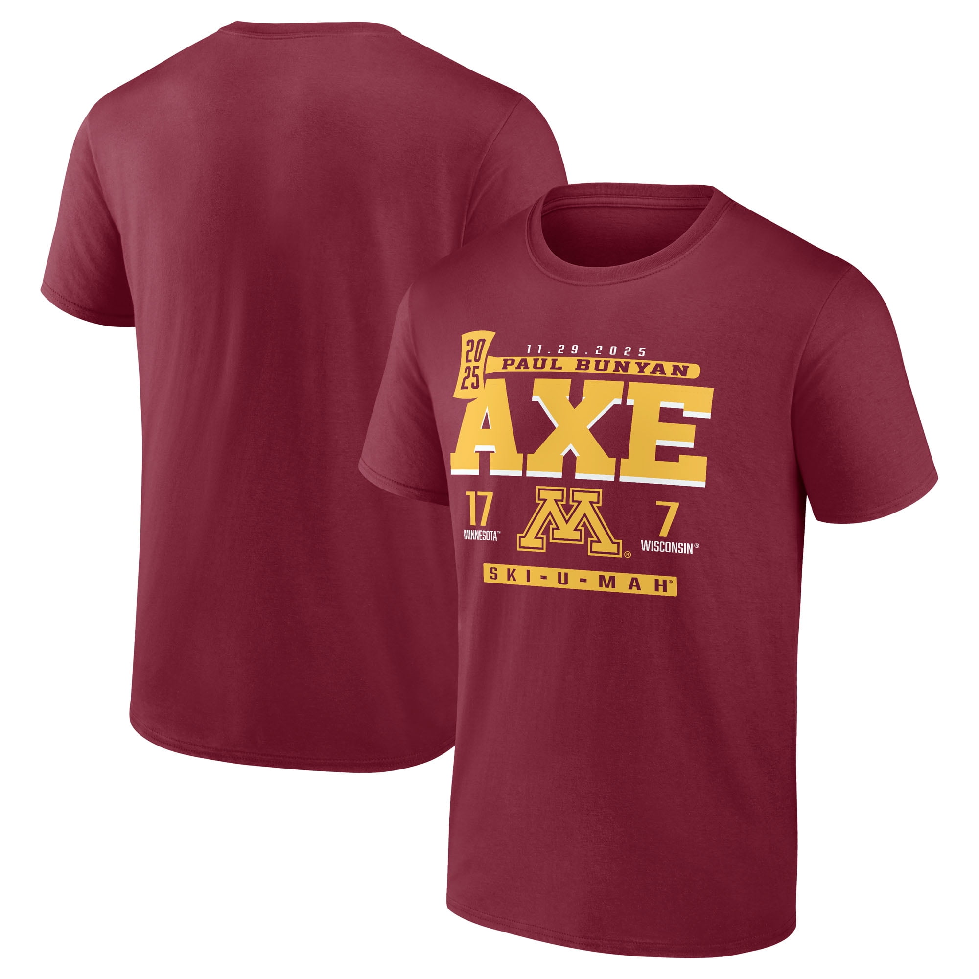 Men's Maroon Minnesota Golden Gophers vs. Wisconsin Badgers 2025 Paul ...