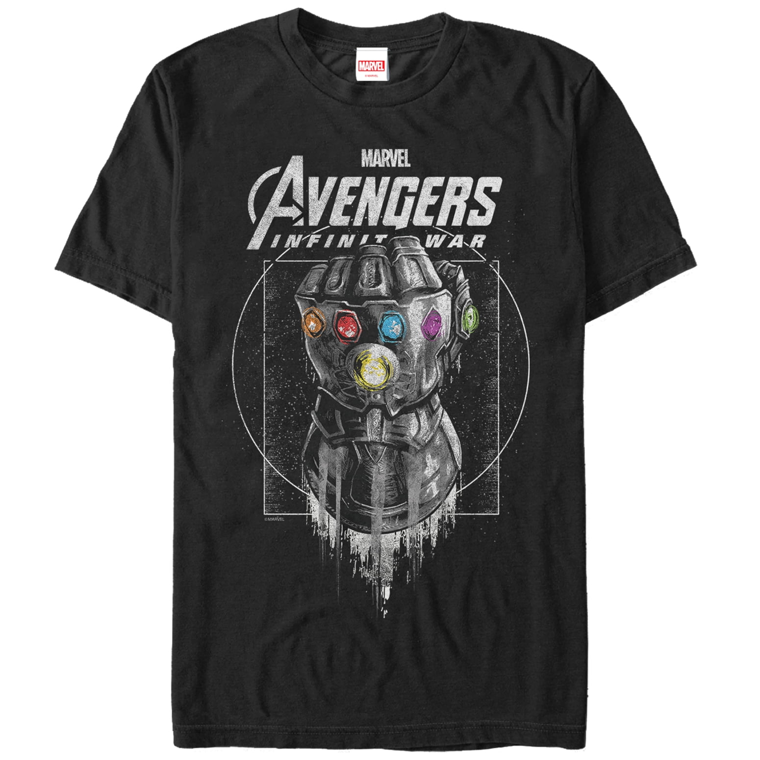 Men's Marvel Avengers: Avengers: Infinity War Gauntlet Drip Graphic Tee ...