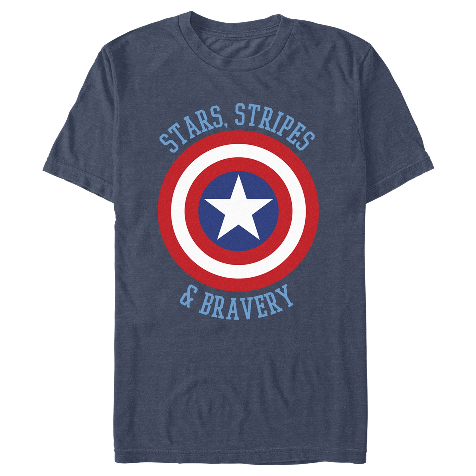 Men's Marvel Avengers Captain America Stars Stripes & Bravery Graphic ...