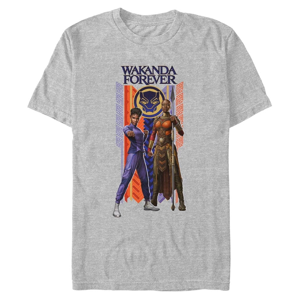 Men's Marvel Black Panther Wakanda Forever Wakanda Forever Duo Banner T ...