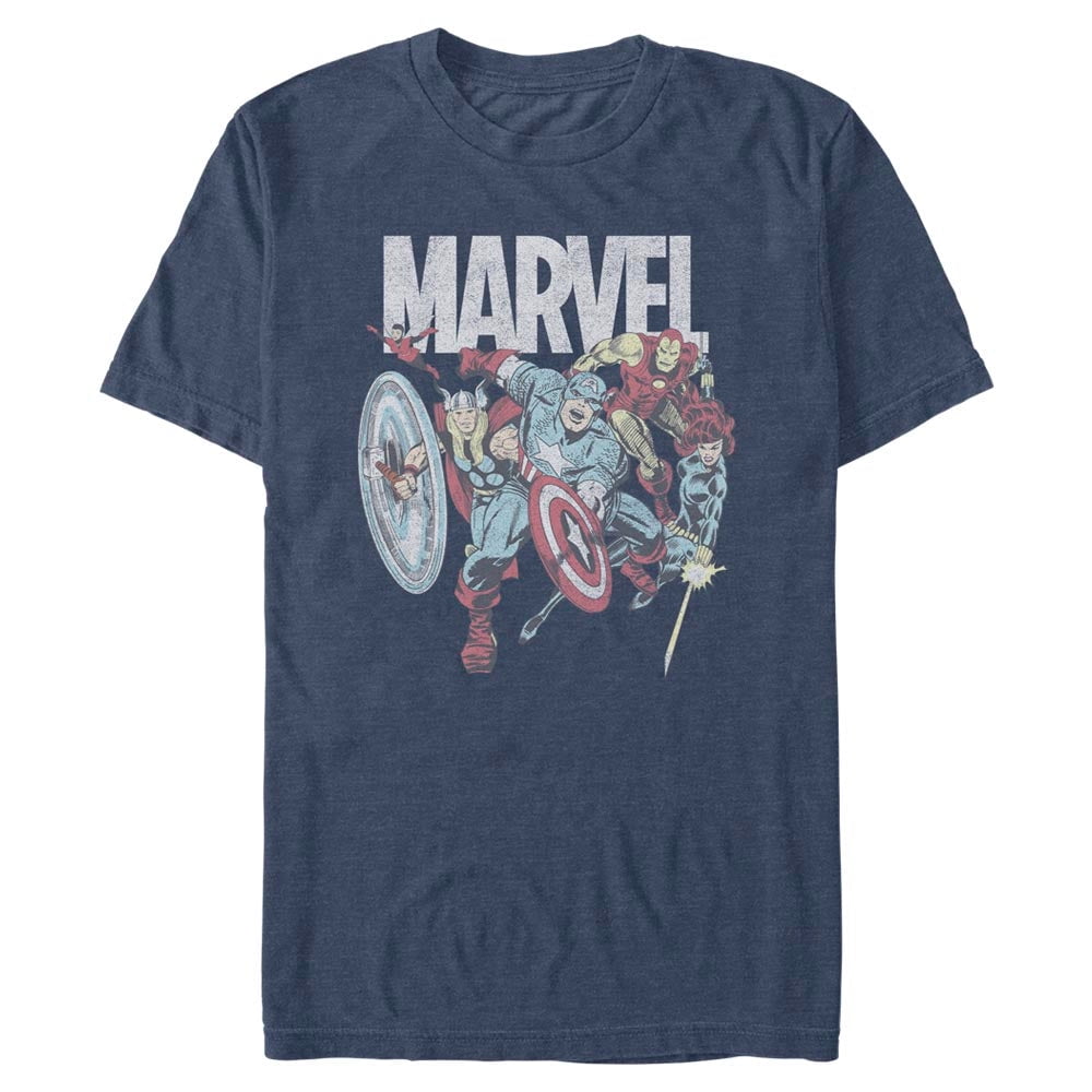 Men's Marvel Comics Comic Lineup Brick T-Shirt - Walmart.com