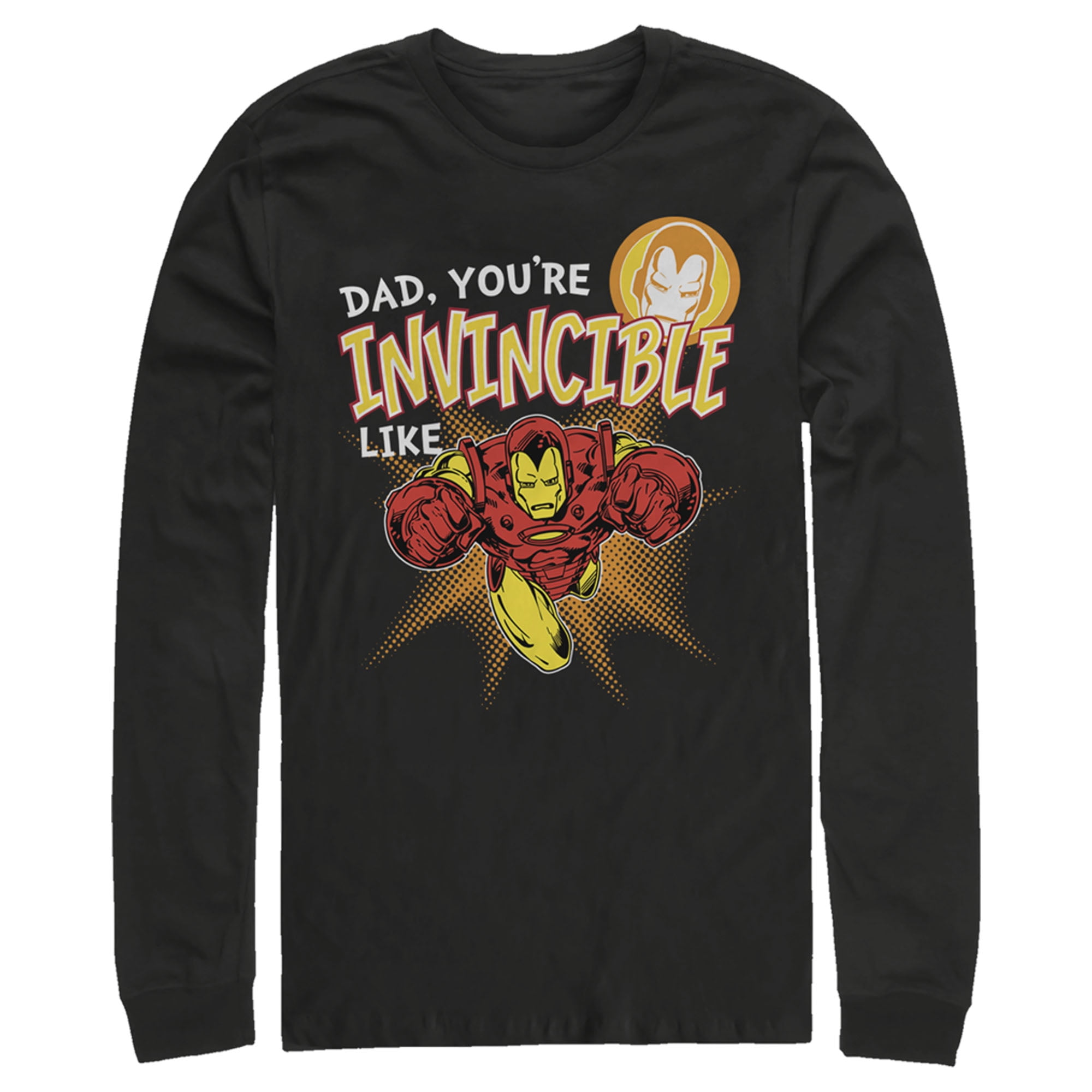 Men's Marvel Dad You're Invincible Like Iron Man Long Sleeve Shirt ...