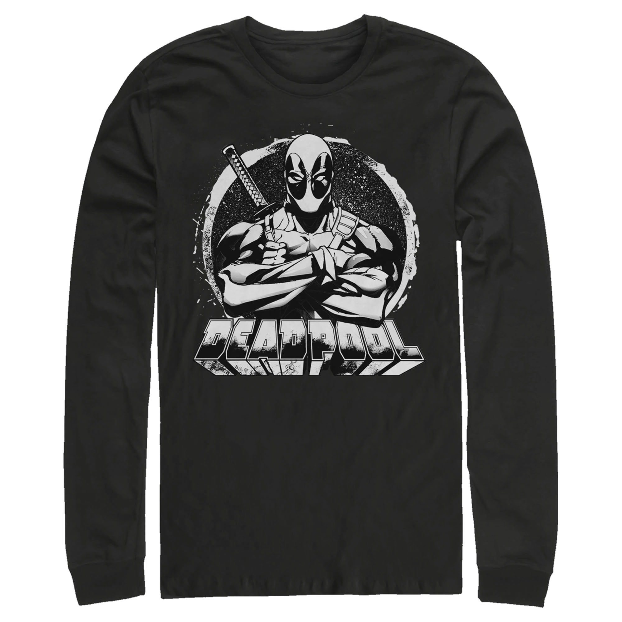 Men's Marvel Deadpool Chrome Pose Long Sleeve Shirt - Walmart.com