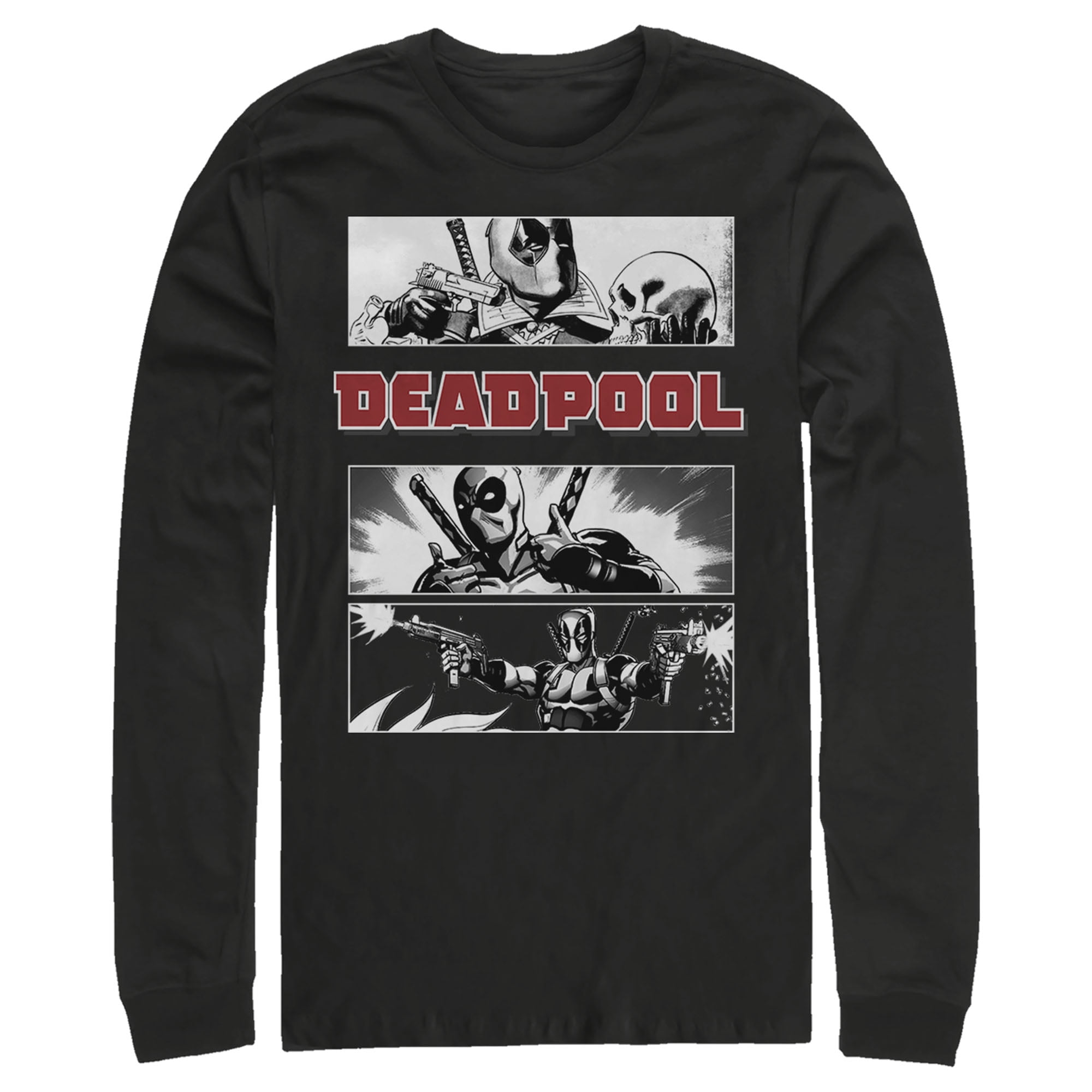 Men's Marvel Deadpool Comic Panels Long Sleeve Shirt - Walmart.com