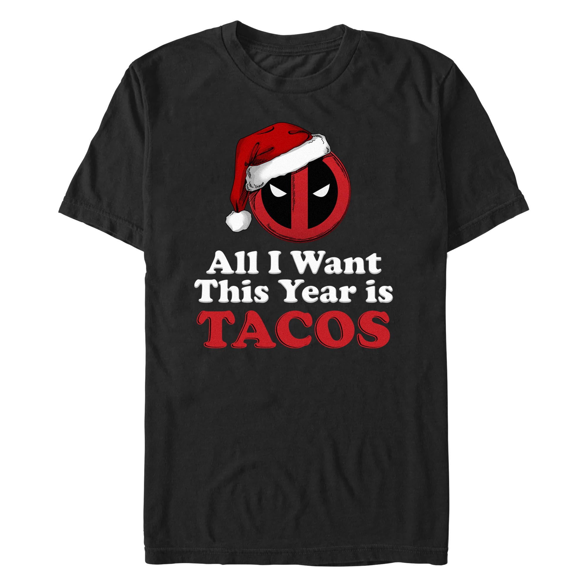 Men's Marvel Deadpool Holiday Tacos Graphic T-Shirt - Walmart.com