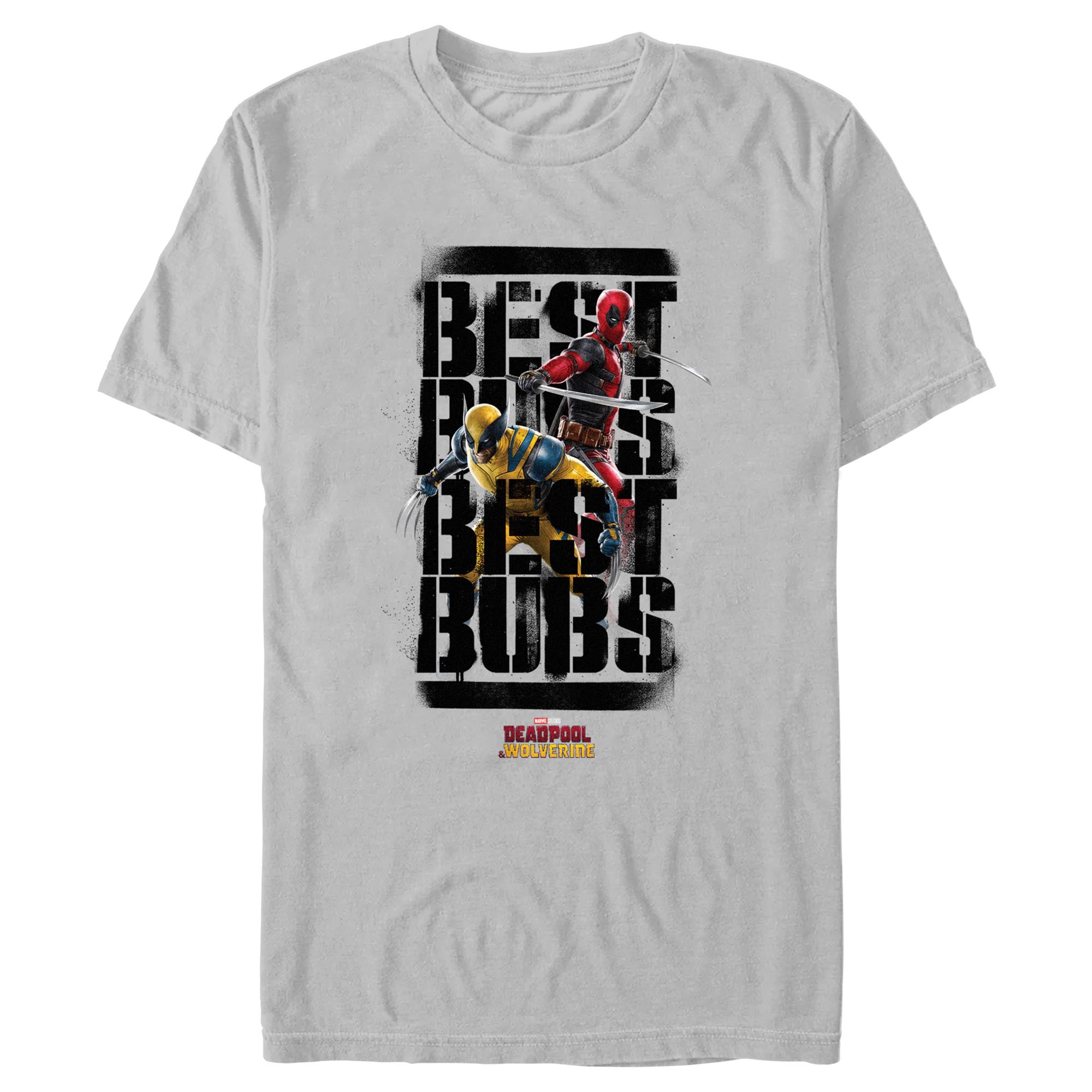 Men's Marvel: Deadpool & Wolverine Best Bubs Graffiti Graphic T-Shirt ...