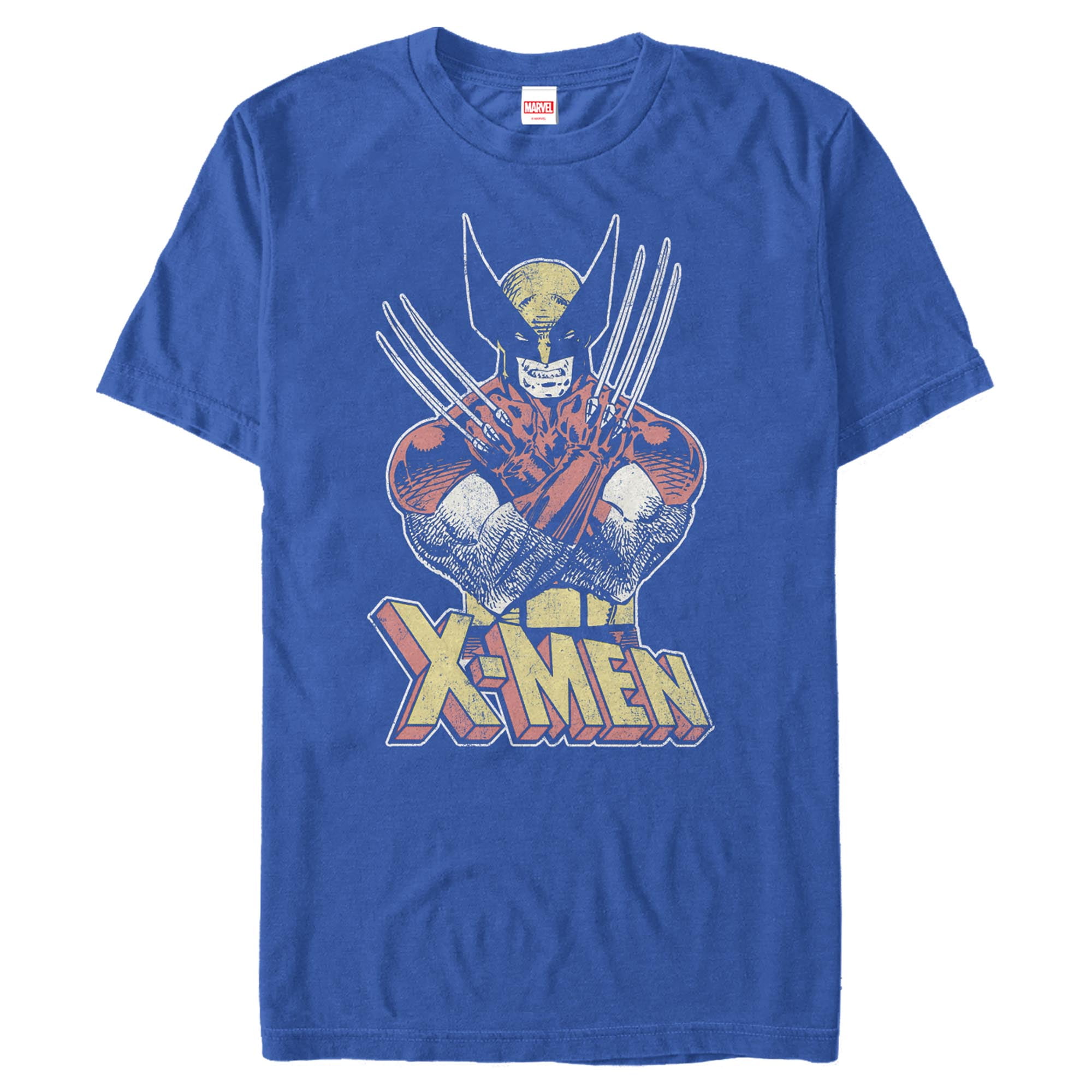Men's Marvel Distressed Retro Wolverine Graphic T-Shirt - Walmart.com