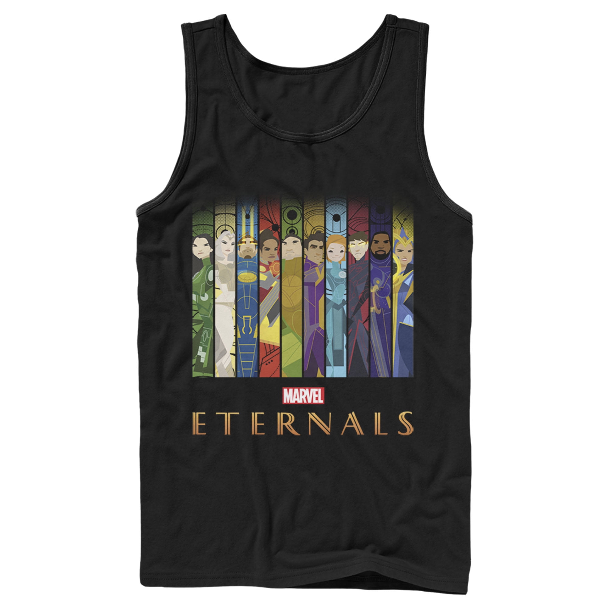 Men's Marvel Eternals Animated Vertical Boxes Poster Tank Top Black X ...
