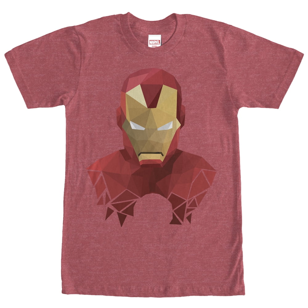 Men's Marvel Geometric Iron Man Graphic Tee Red Heather X Large ...
