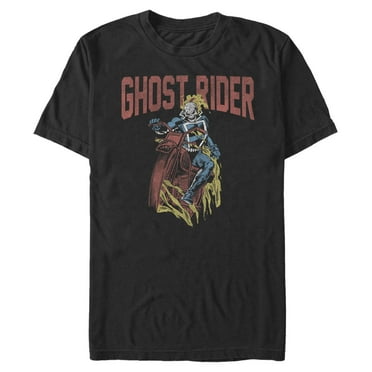 Marvel Ghost Rider T-Shirt Black Comic Book Cover Print Men’s Graphic ...