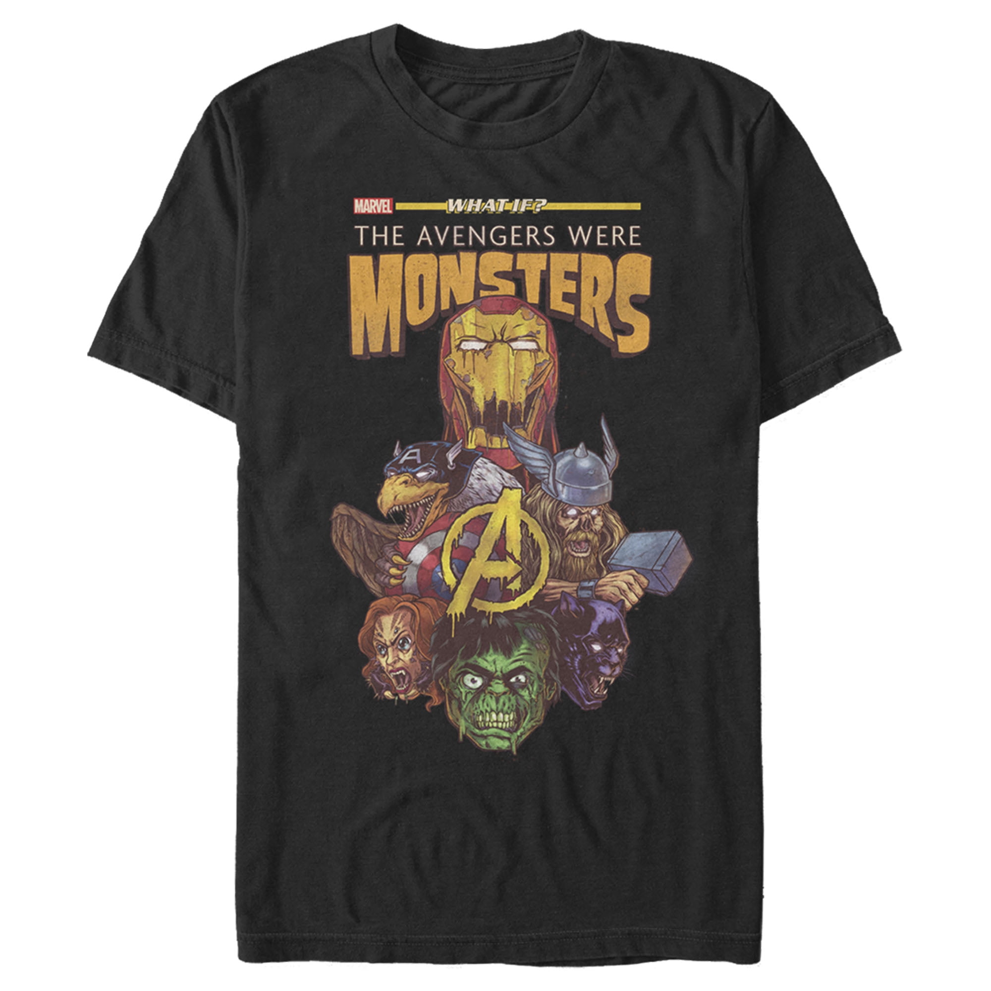Men's Marvel Halloween What If The Avengers Were Monsters Graphic Tee ...