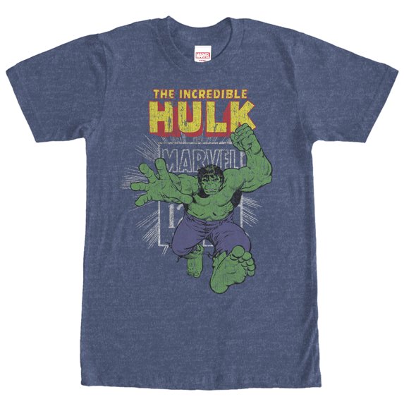 Men's Marvel Hulk Comic Book Cent Graphic Tee Navy Blue Heather 2X ...