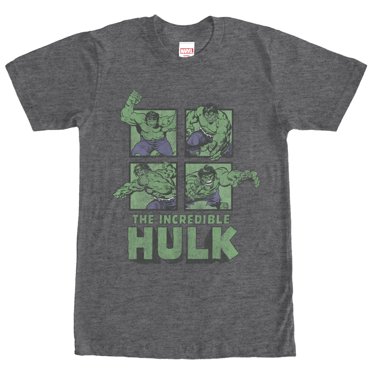 Men's Marvel Hulk Comic Book Cent Graphic Tee Navy Blue Heather 2X ...