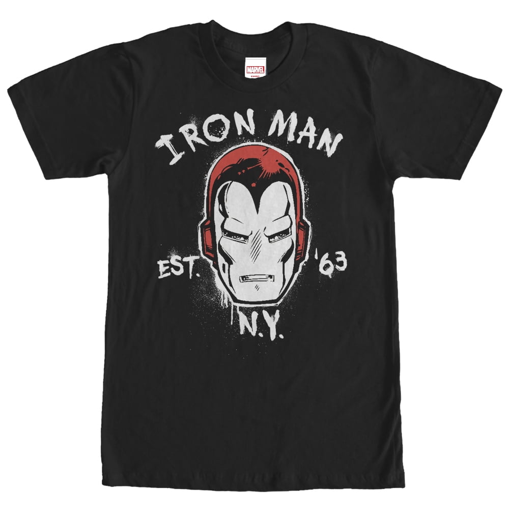 Men's Marvel Iron Man 196Black Graphic Tee Black Large - Walmart.com
