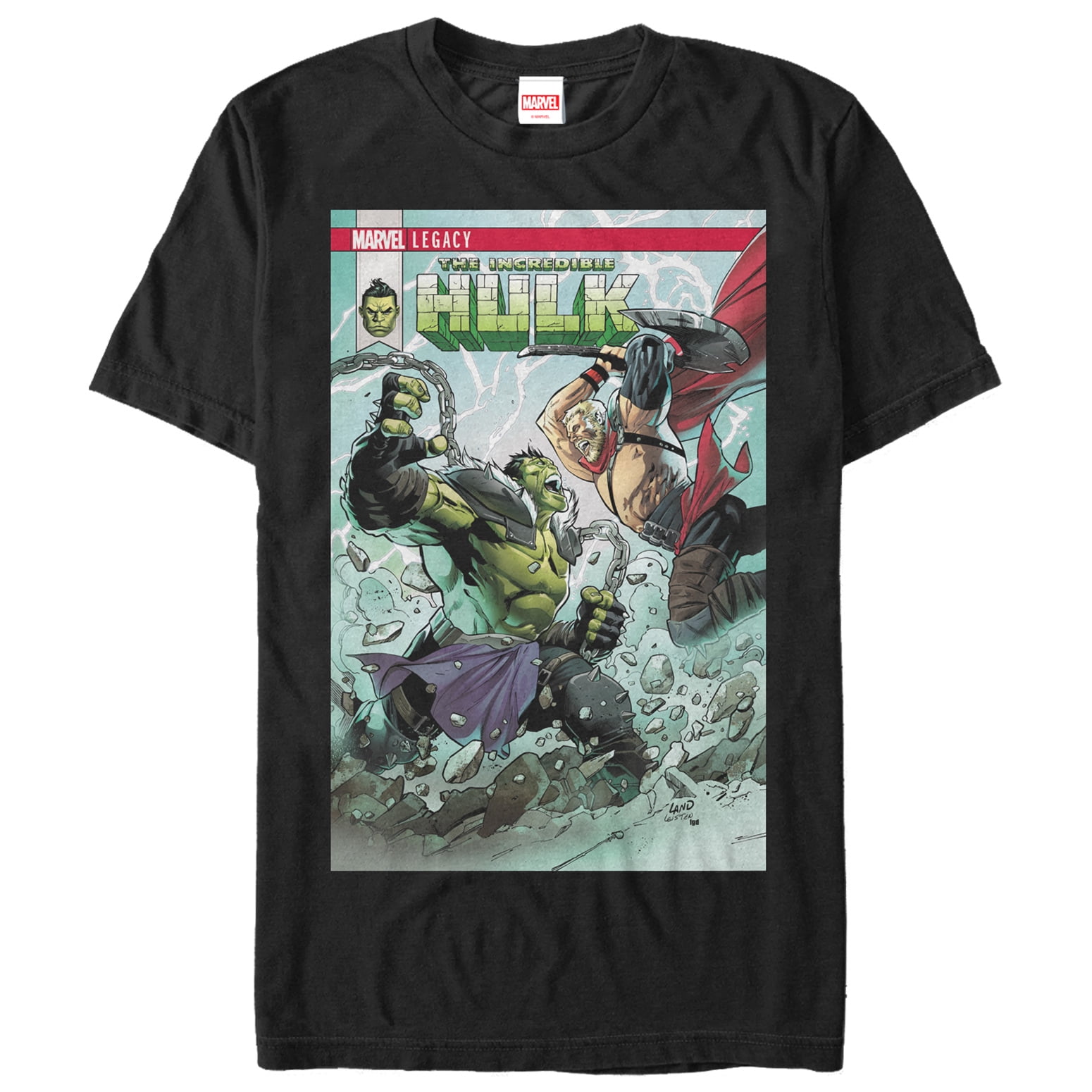 Men's Marvel Legacy Hulk Graphic Tee Black X Large - Walmart.com