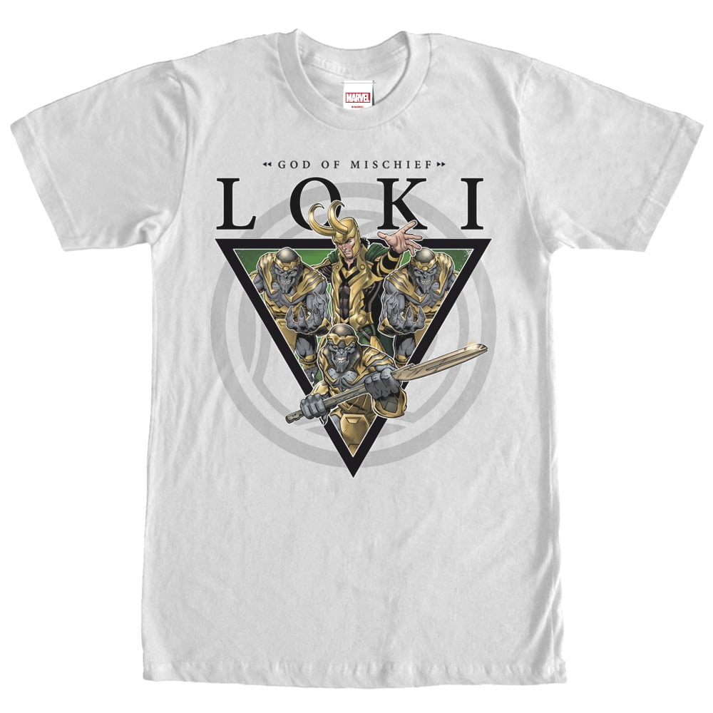 Men's Marvel Loki God of Mischief Minions Graphic Tee White X Large ...