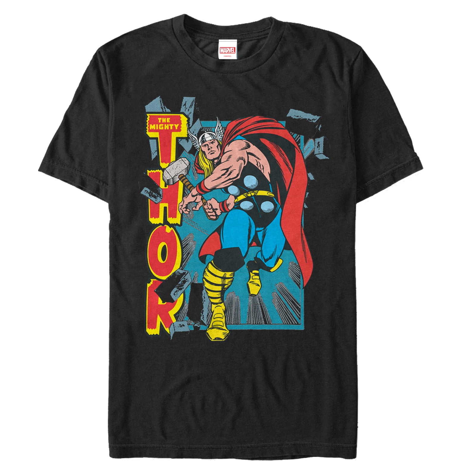 Men's Marvel Mighty Thor Rock Graphic Tee Black Large - Walmart.com
