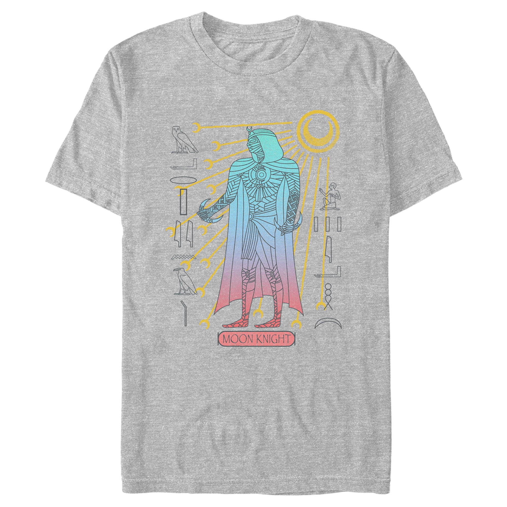 Men's Marvel: Moon Knight Colorful Egyptian Portrait Graphic Tee ...