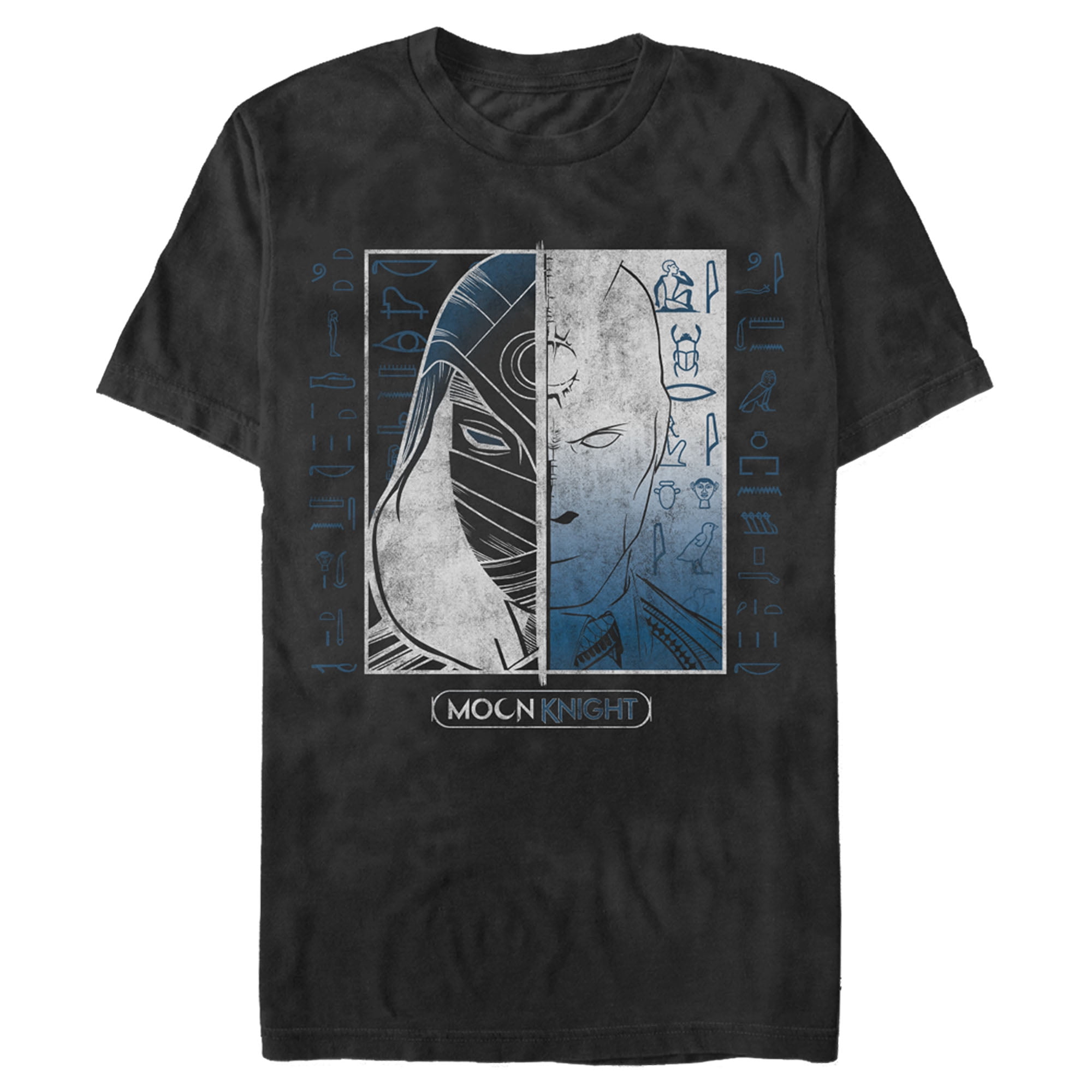 Men's Marvel: Moon Knight Split Face Duo Graphic Tee Black Medium ...