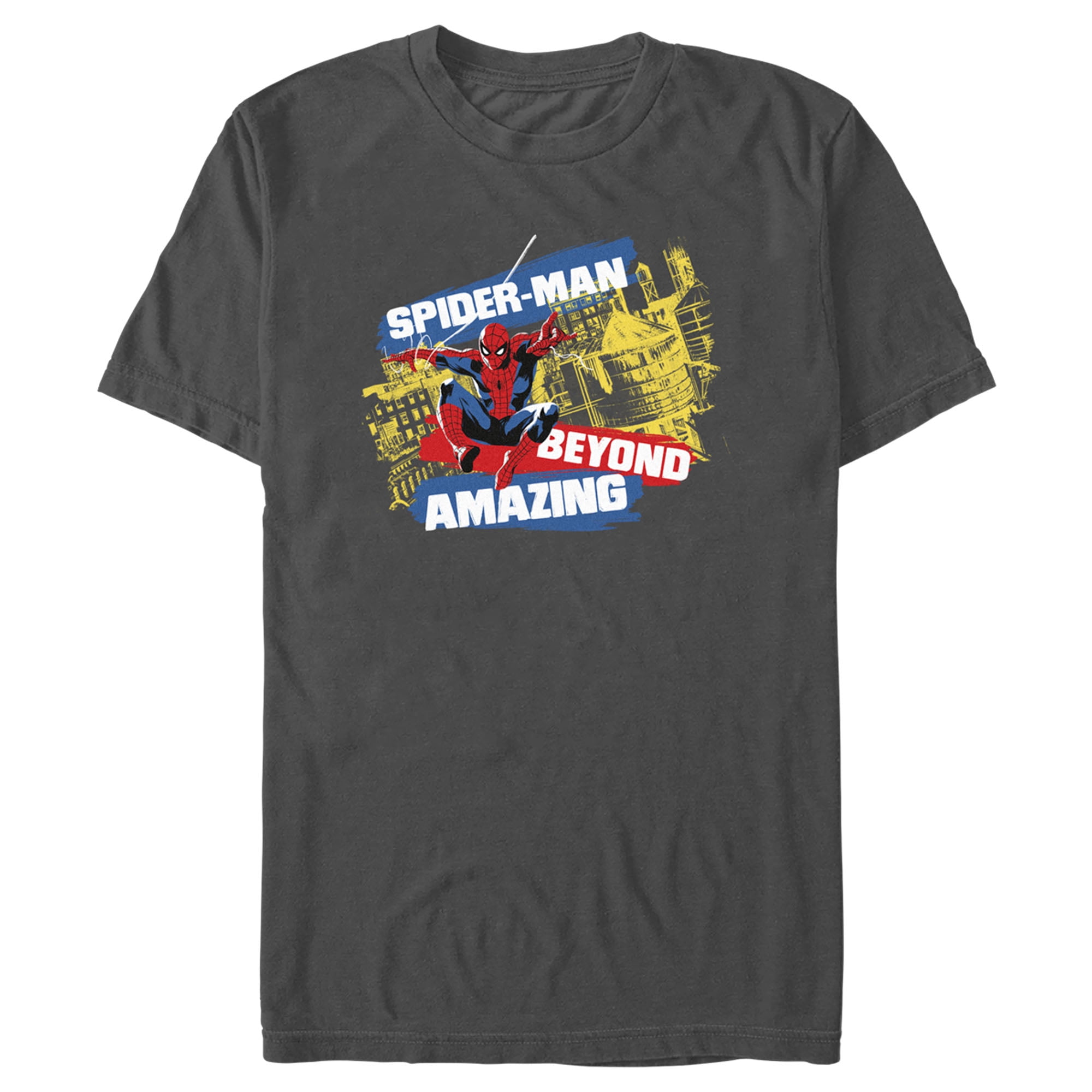 Men's Marvel Spider-Man Beyond Amazing SPIDERMAN CITY SWING T-Shirt ...