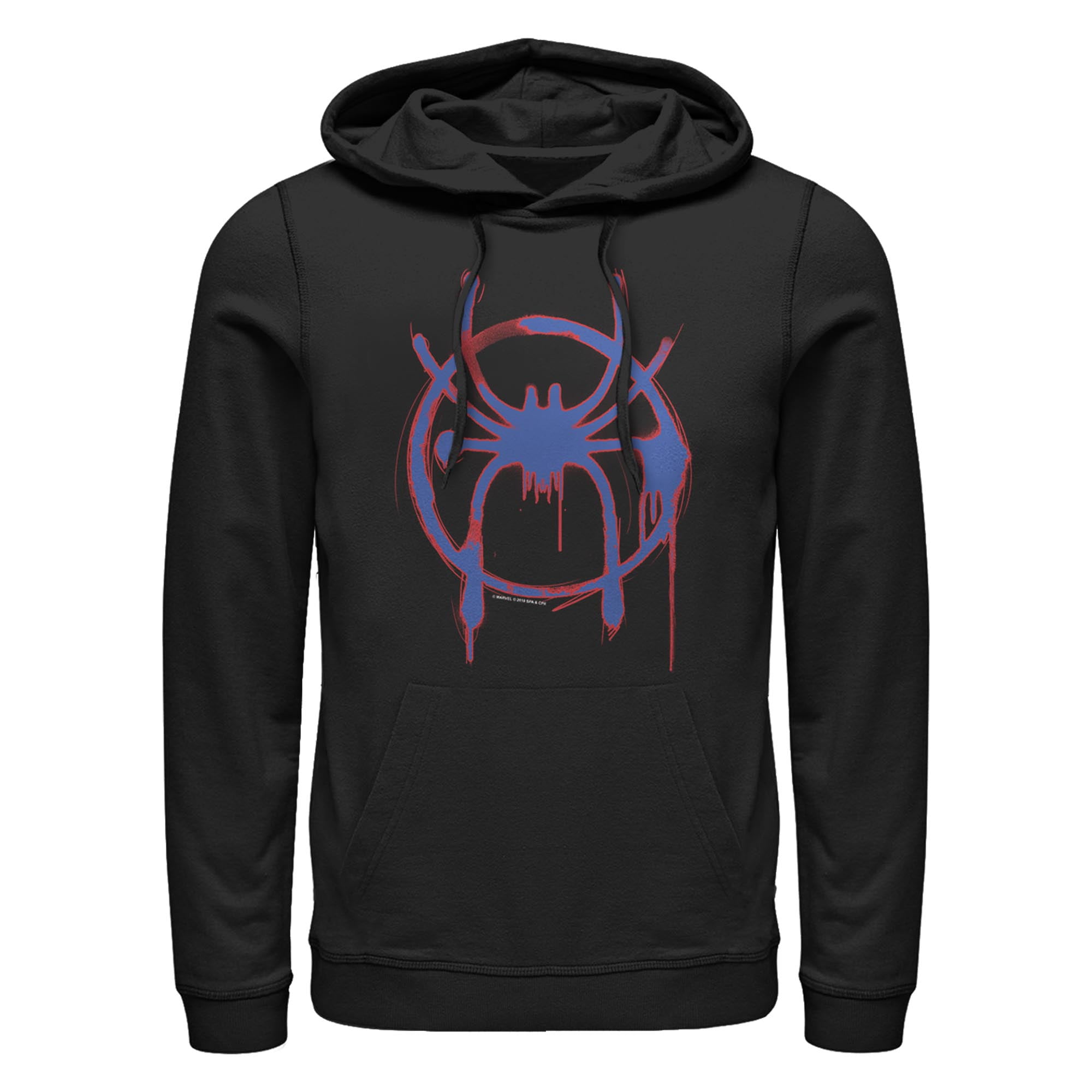 Men's Marvel Spider-Man: Into The Spider-Verse Spray Paint Logo Pull ...