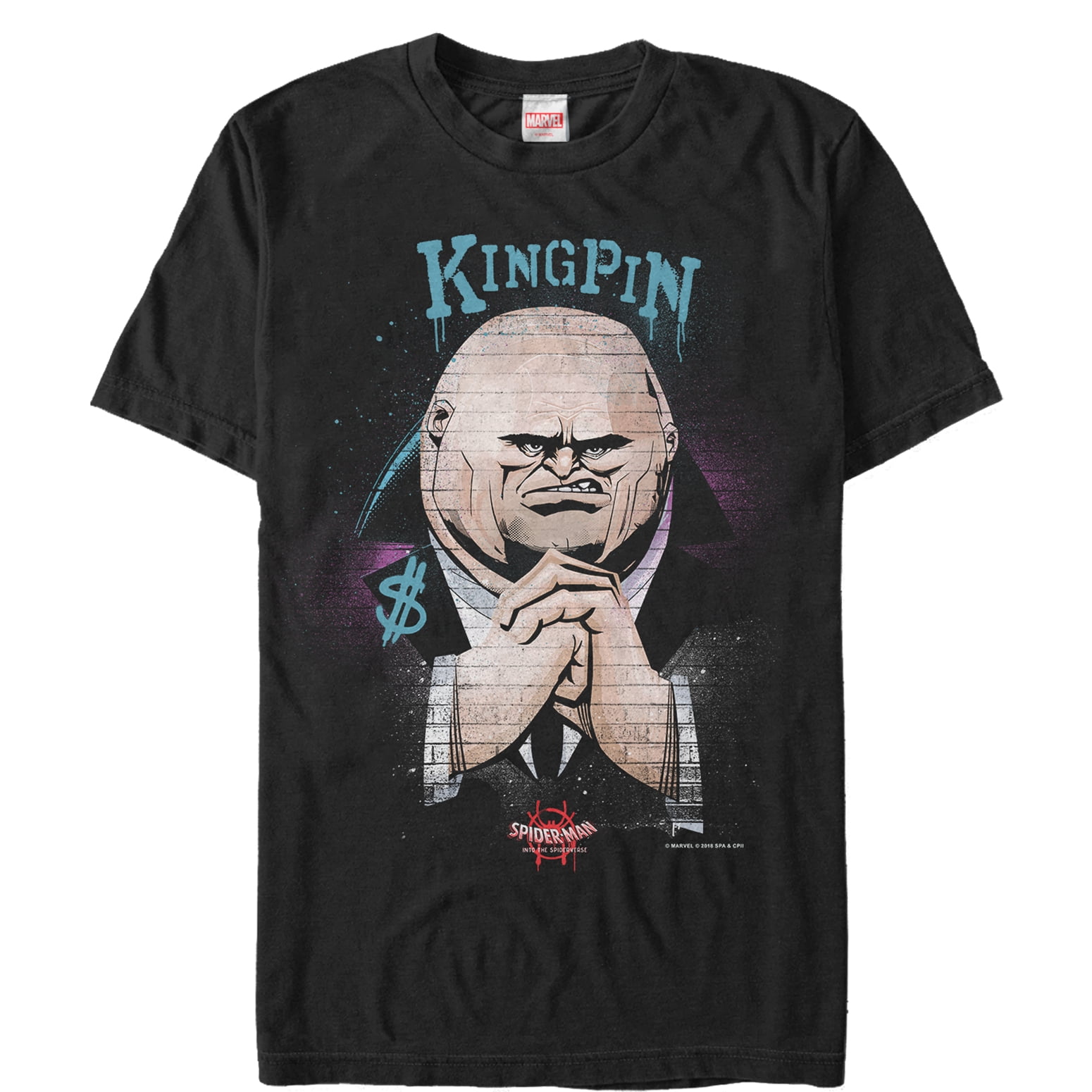 Adult's Marvel Spider-Man: Kingpin Graphic T-Shirt, Black, X Large ...