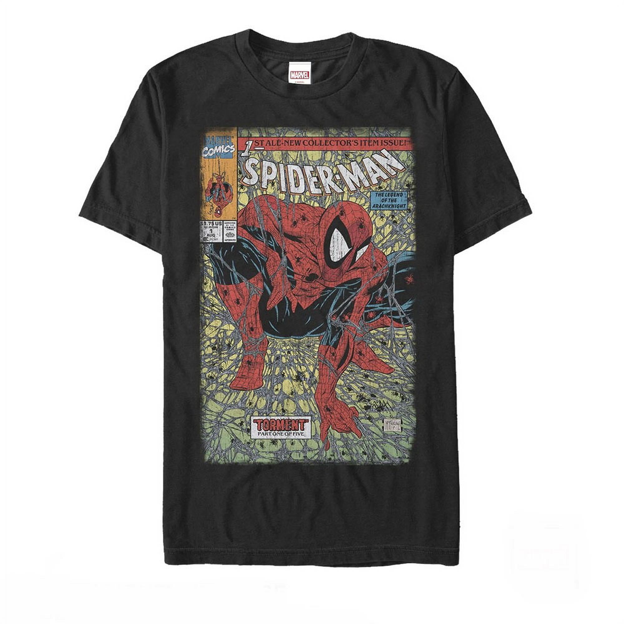Marvel Men's Spider-Man Arachknight Graphic Tee, Black, 5X Large ...