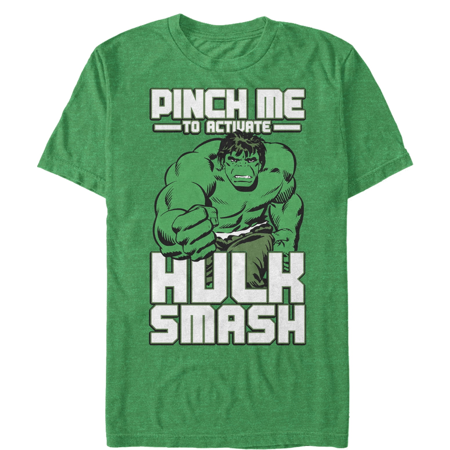 Men's Marvel St. Patrick's Day Hulk Smash Graphic Tee Kelly Heather 2X ...