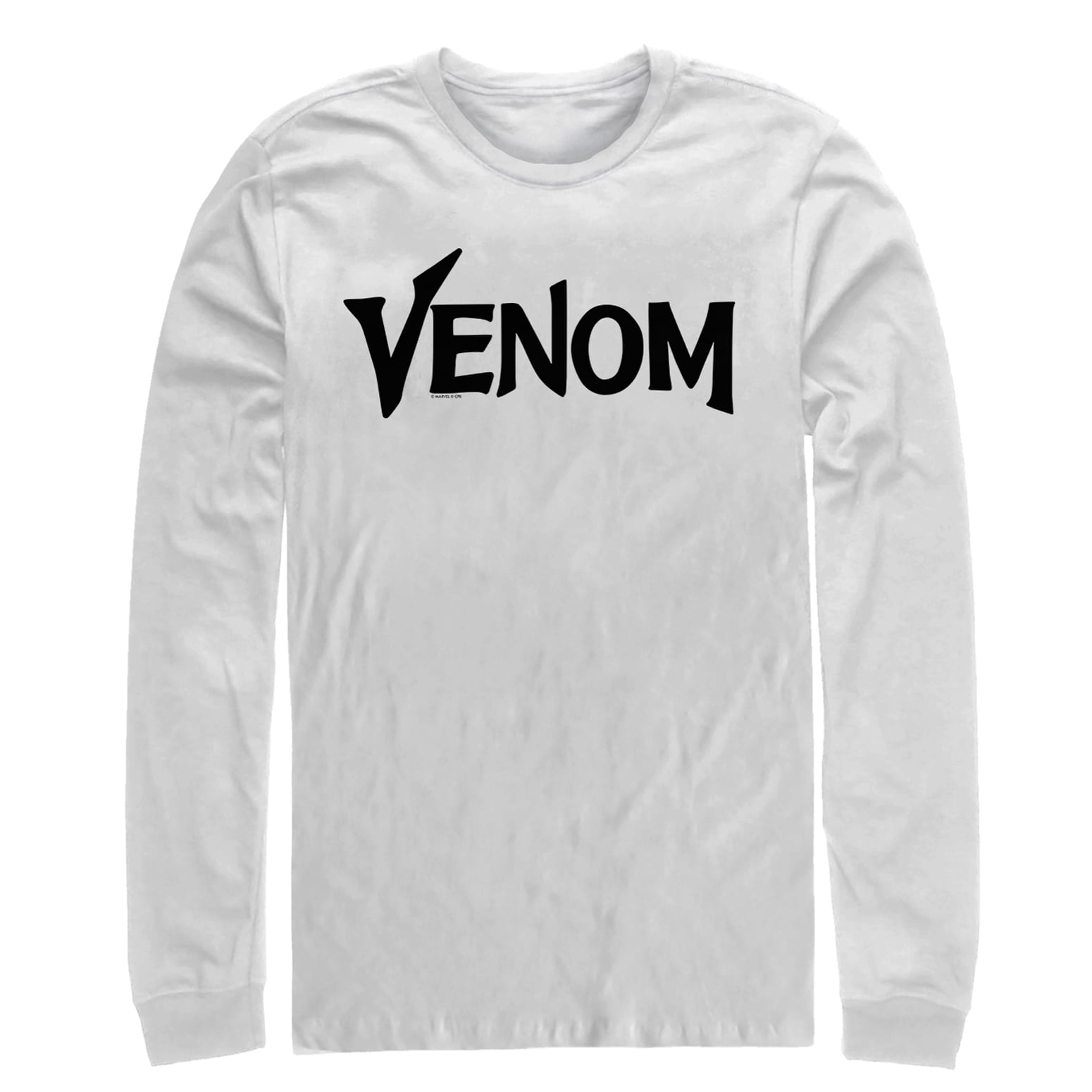 Men's Marvel Venom Film Bold Logo Long Sleeve Shirt White Small ...
