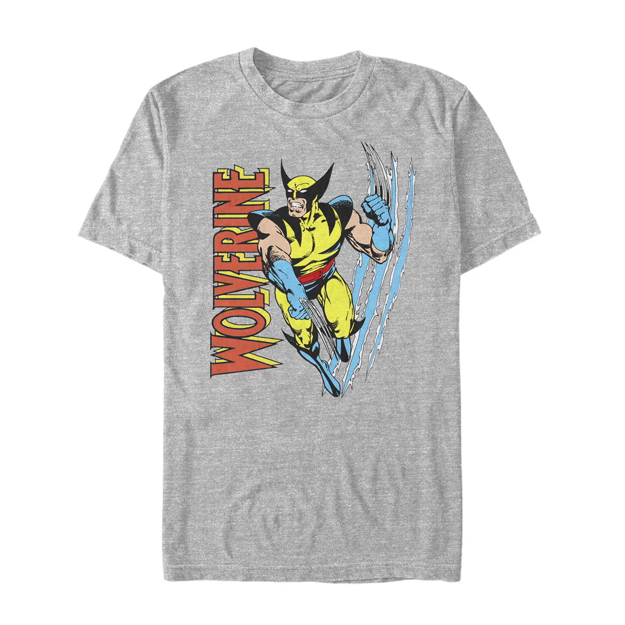 Men's Marvel X-Men Wolverine Slash Graphic Tee Athletic Heather X Large ...