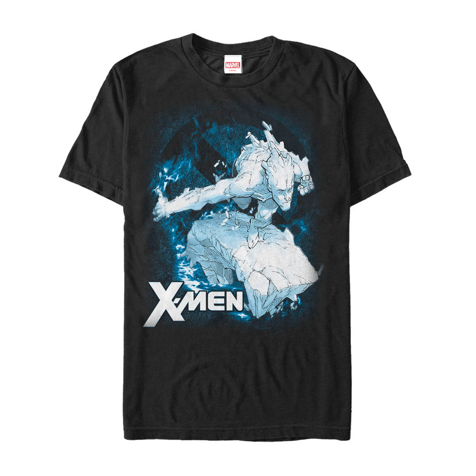 Men's Marvel X-Men Iceman Graphic Tee Black Large - Walmart.com